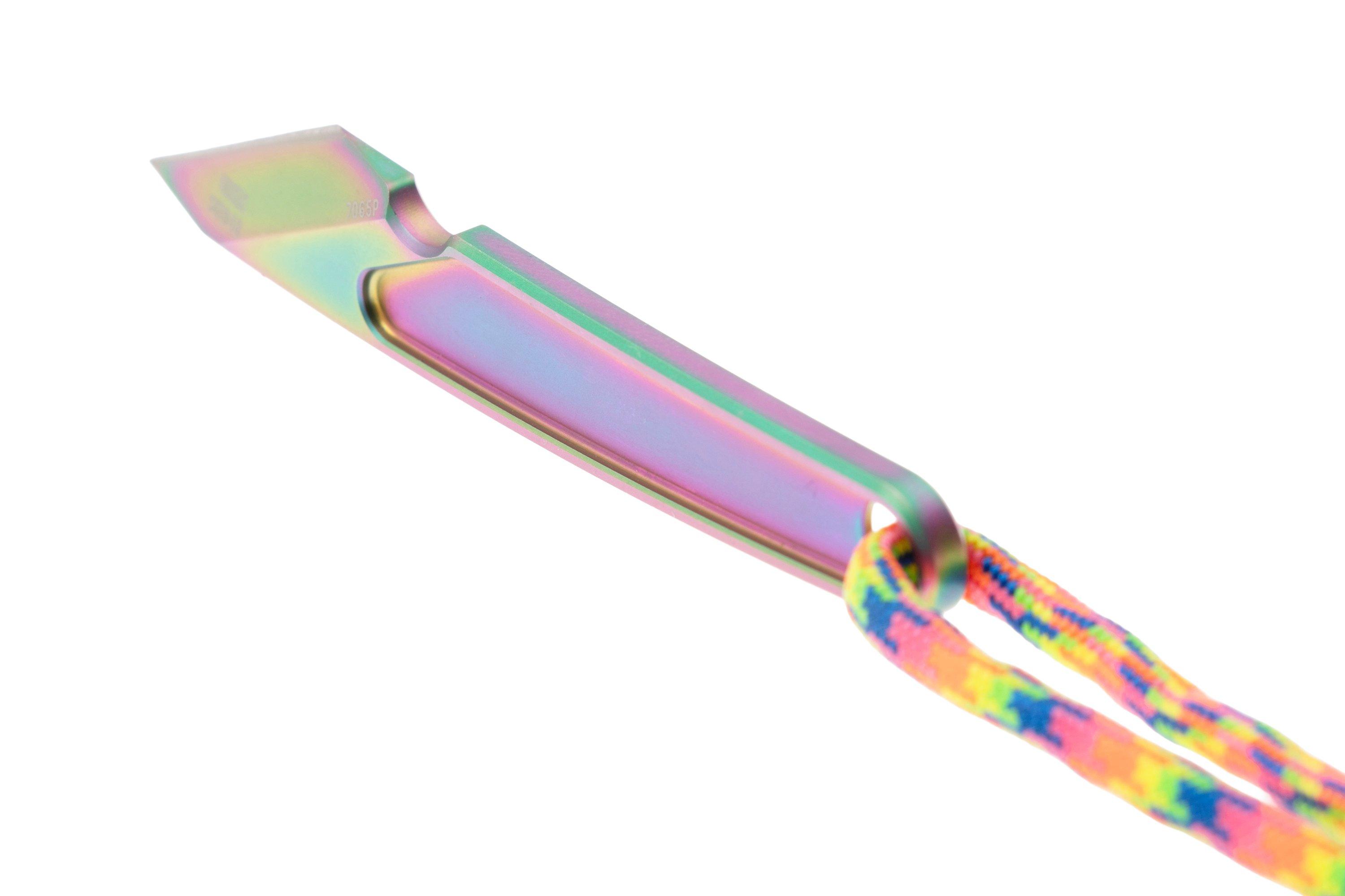 CRKT HangTi Kiridashi 7065P Iridescent Titanium Nitride Titanium, neck ...