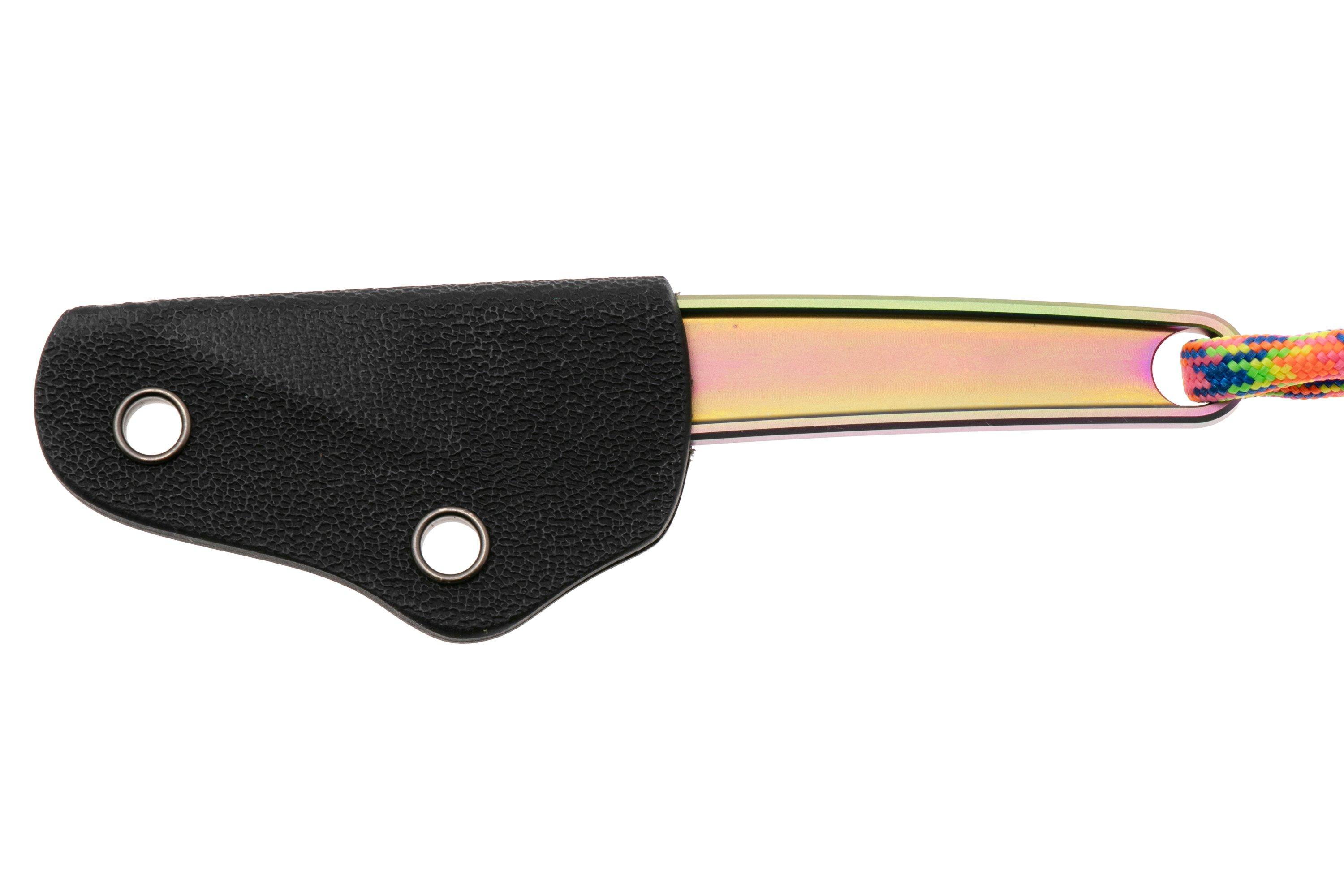 CRKT HangTi Kiridashi 7065P Iridescent Titanium Nitride Titanium, neck ...