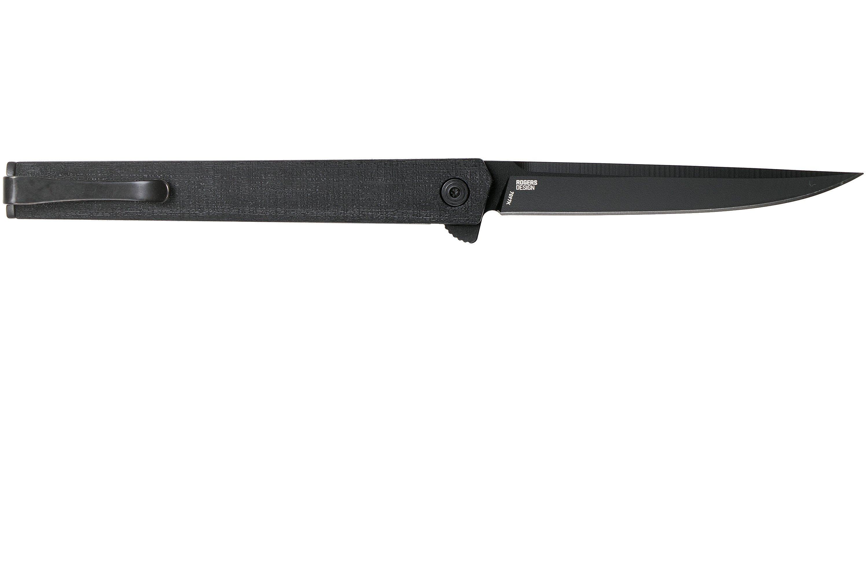 CRKT CEO Flipper Blackout 7097K pocket knife, Richard Rogers design ...