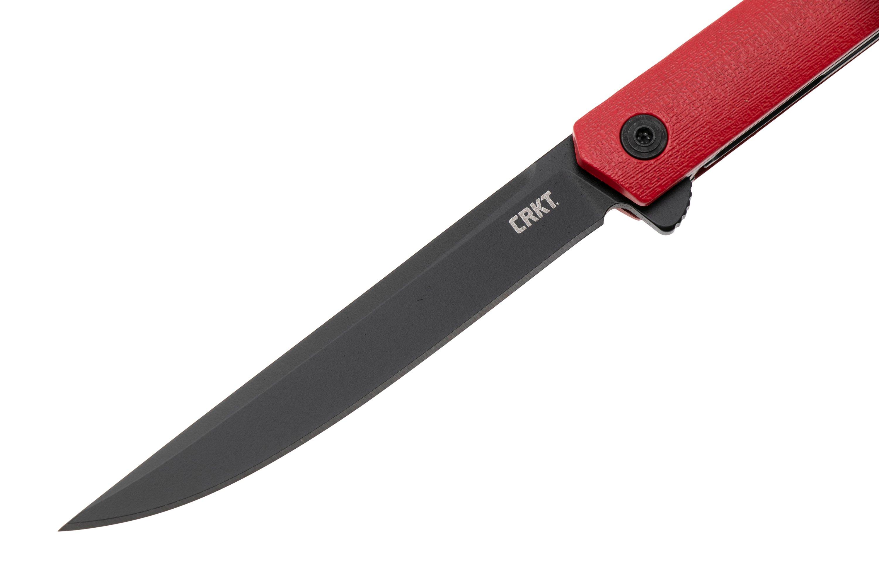 CRKT CEO Flipper 7097RK Black AUS8, Red GRN coltello da tasca, Richard ...