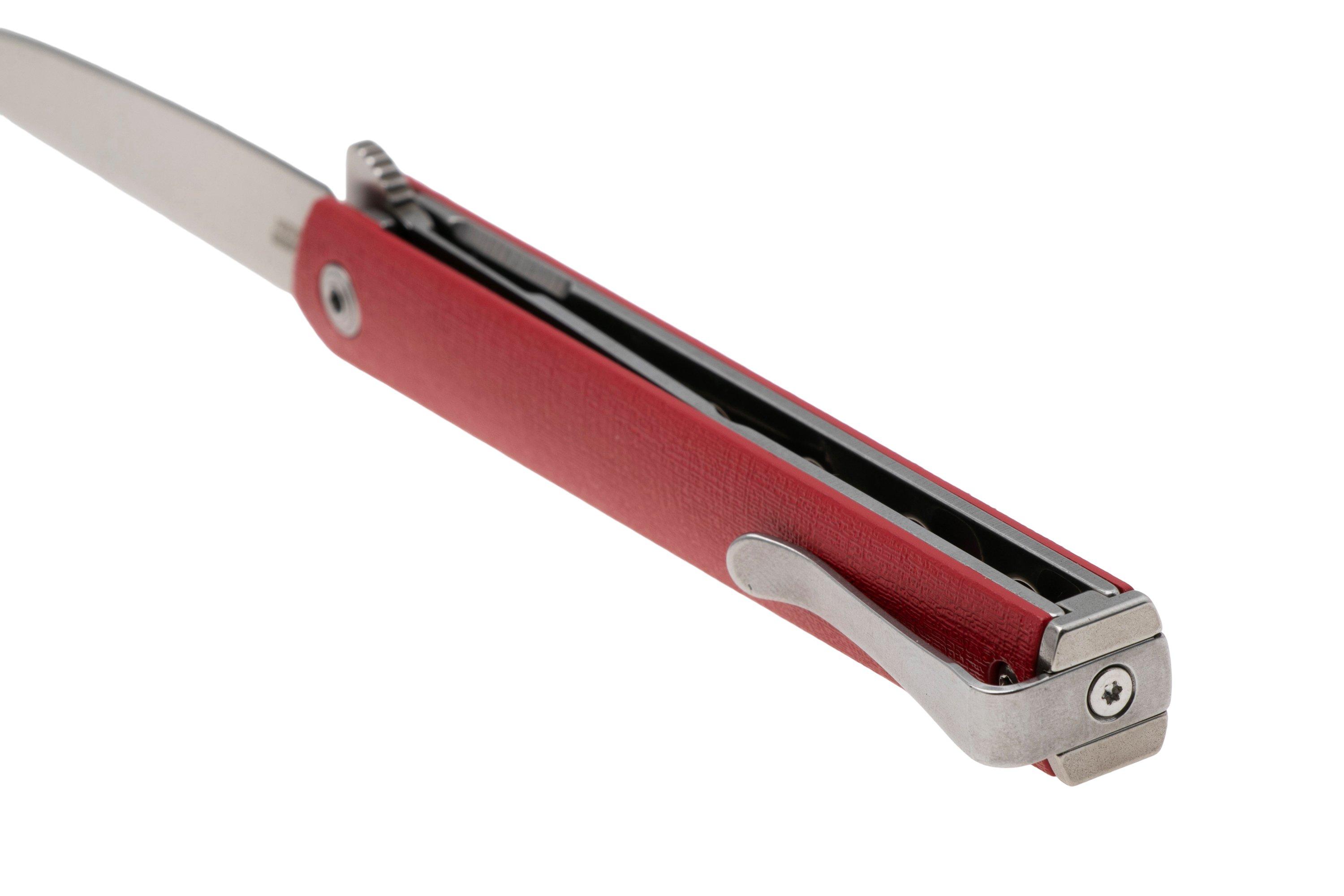 CRKT CEO Flipper 7097RX, Satin AUS-8, Red GRN zakmes, Richard Rogers ...