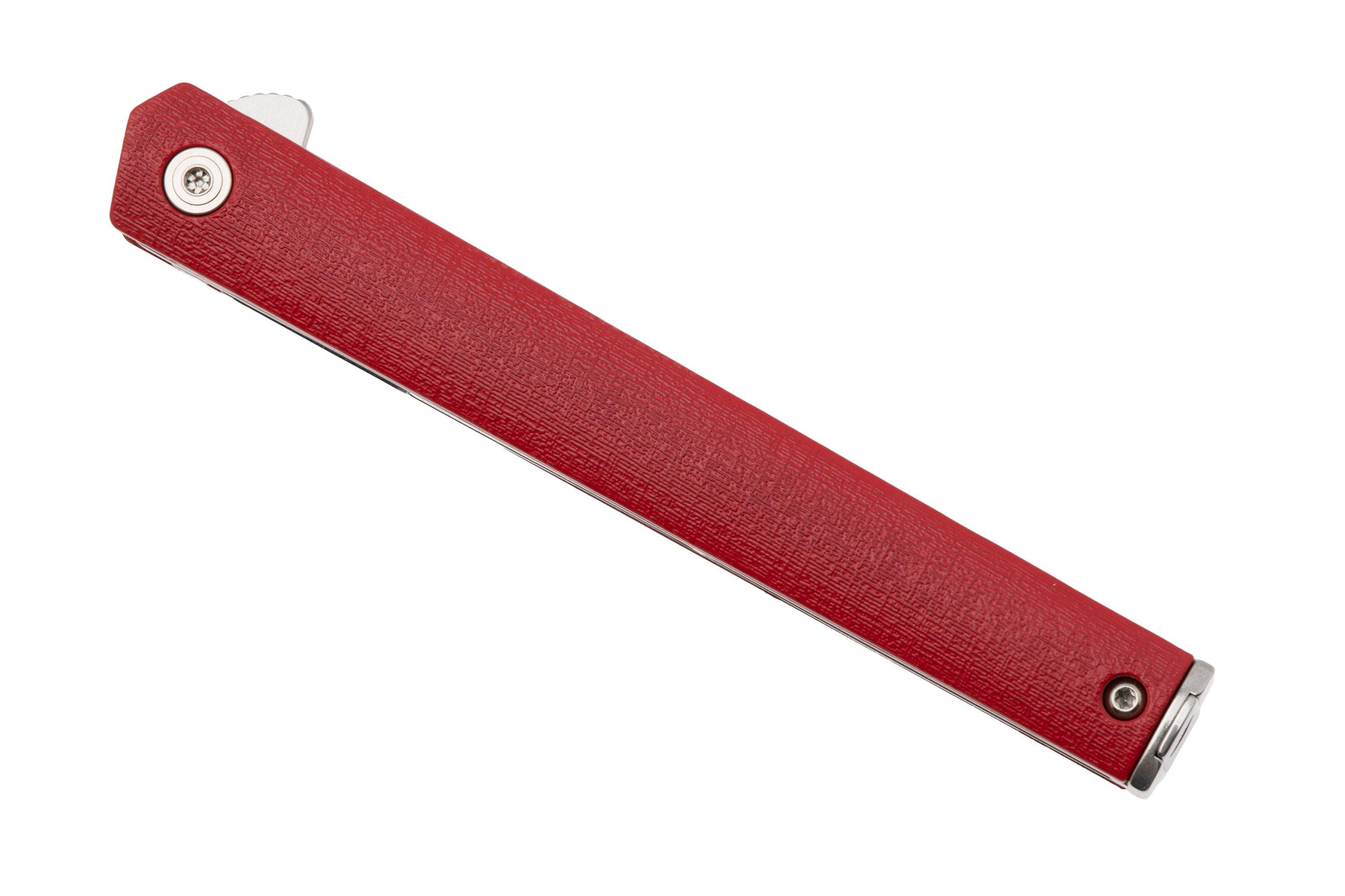 CRKT CEO Flipper 7097RX, Satin AUS-8, Red GRN zakmes, Richard Rogers ...