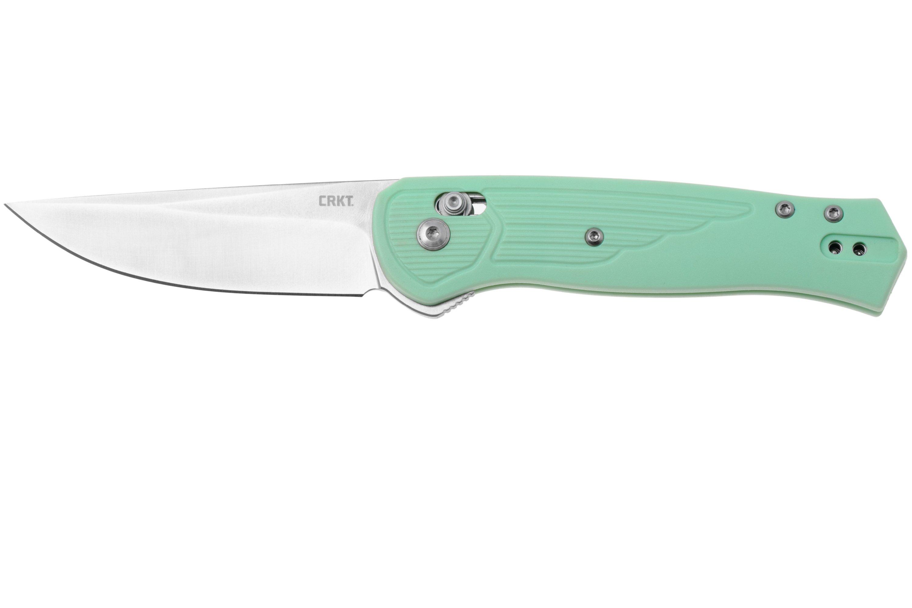 CRKT Sero 7170B Satin CPM S35VN, Aqua GRN, pocket knife, Richard Rogers ...
