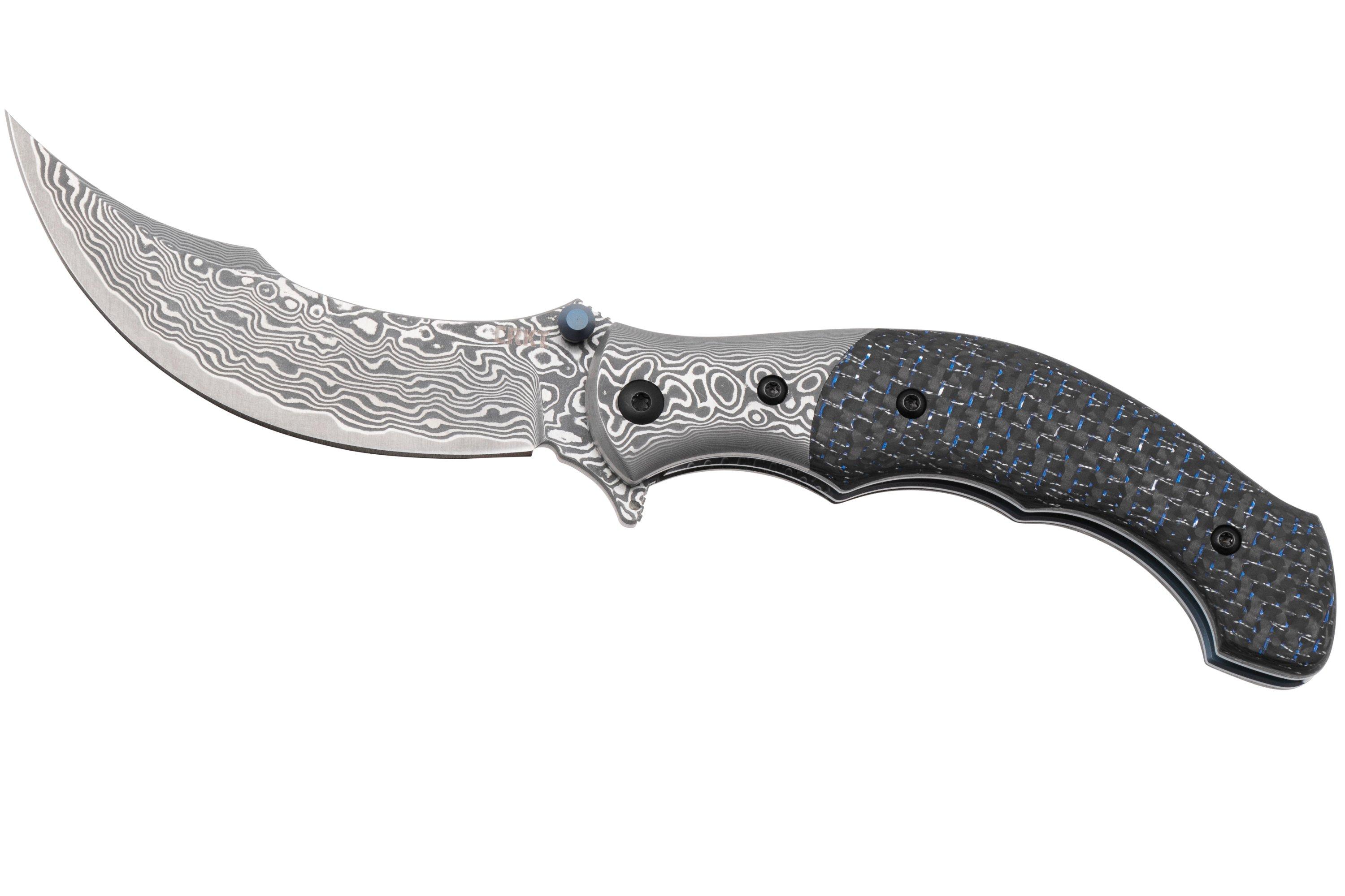 CRKT Ritual Compact 7466 Damascus Persian, pocket knife, Alan Folts ...