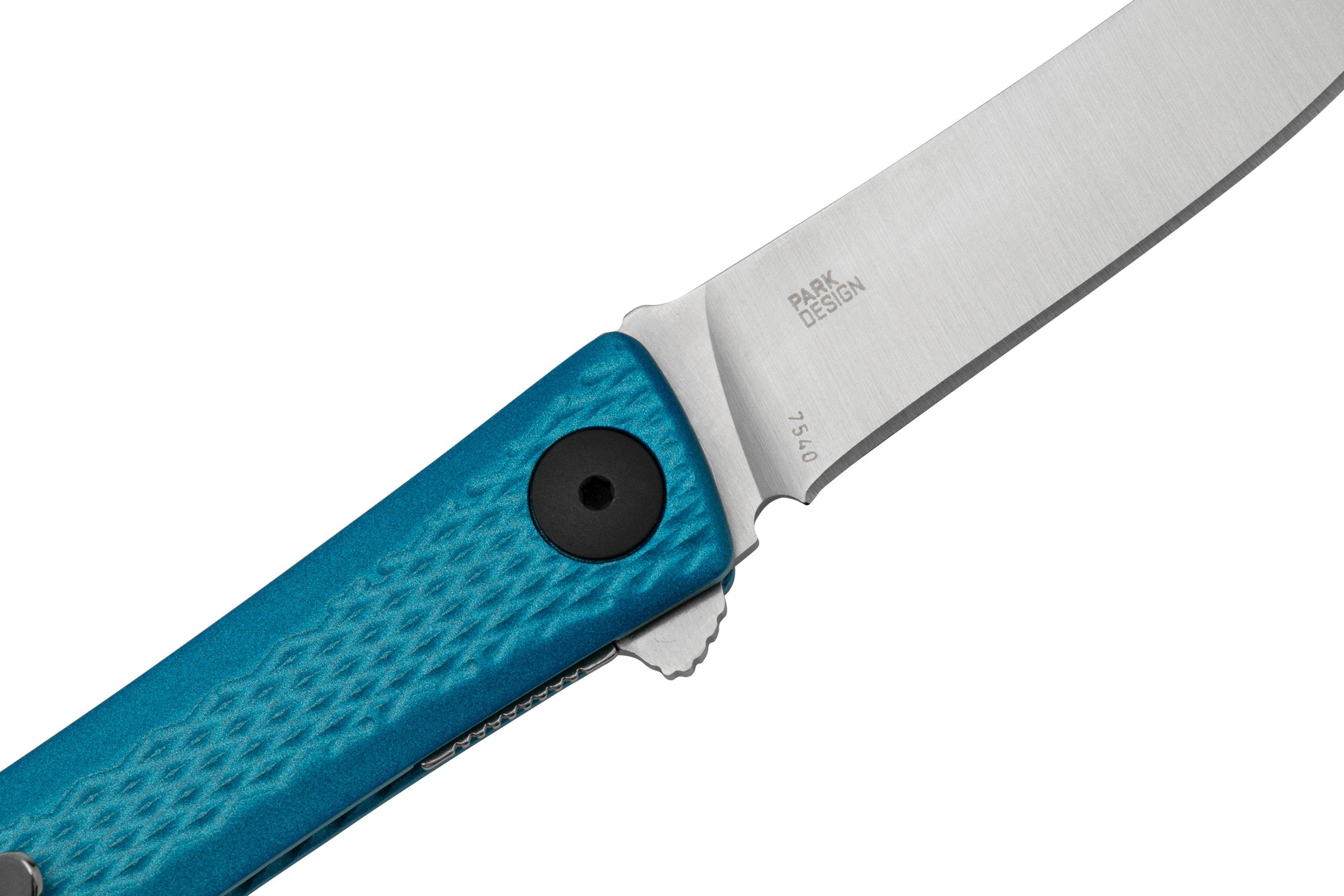 CRKT Kalbi 7540 Blue, Satin Blade, pocket knife, Jeff Park design ...
