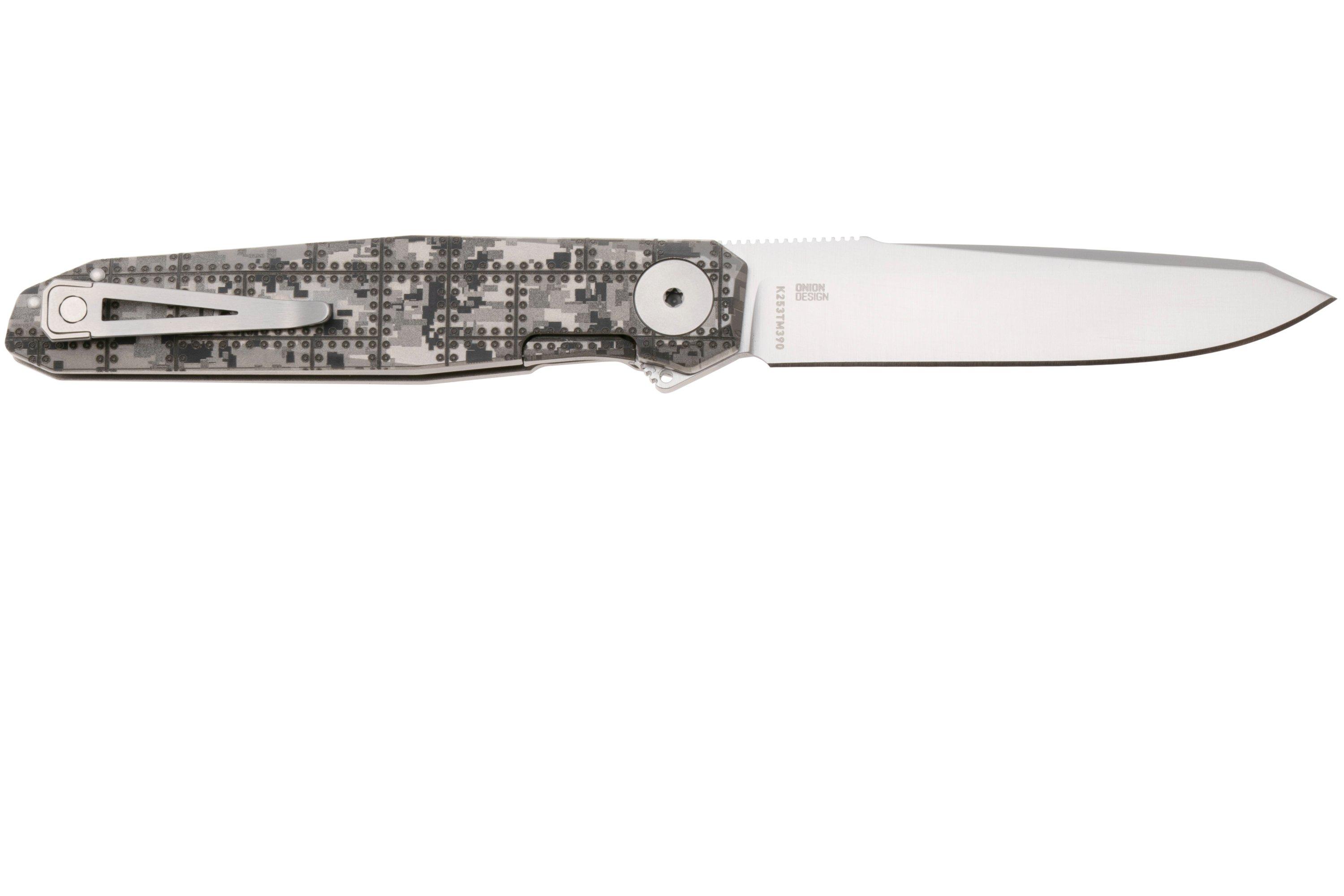 CRKT Facet K253TM390 Satin M390, Rivet Titanium, pocket knife, Ken ...