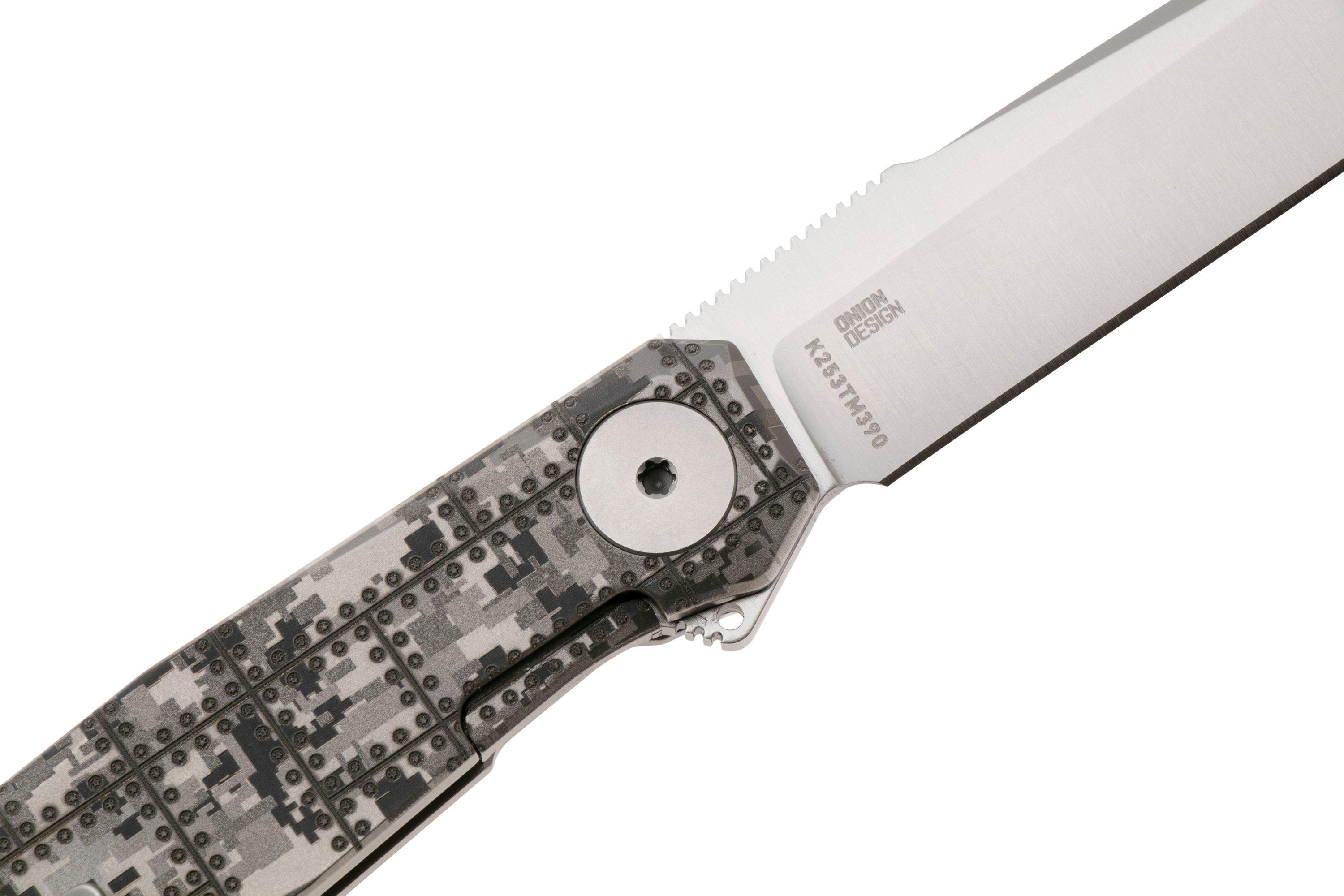 CRKT Facet K253TM390 Satin M390, Rivet Titanium, pocket knife, Ken ...