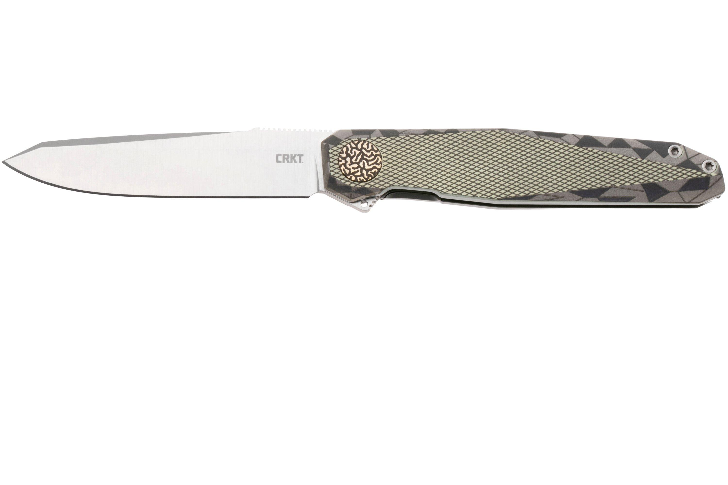 CRKT Facet K254TM390 Satin M390, Viral Titanium, pocket knife, Ken ...