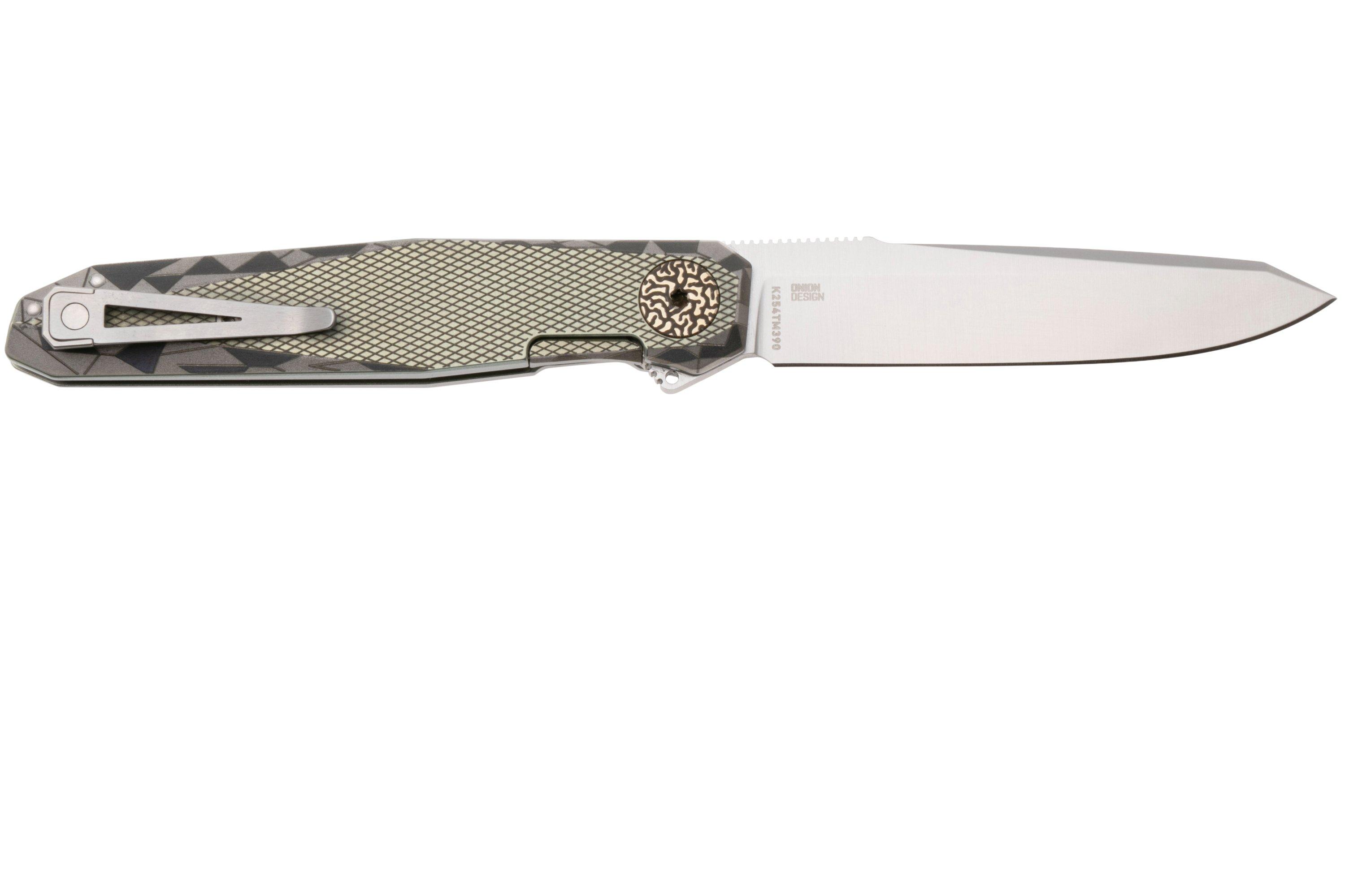 CRKT Facet K254TM390 Satin M390, Viral Titanium, pocket knife, Ken ...