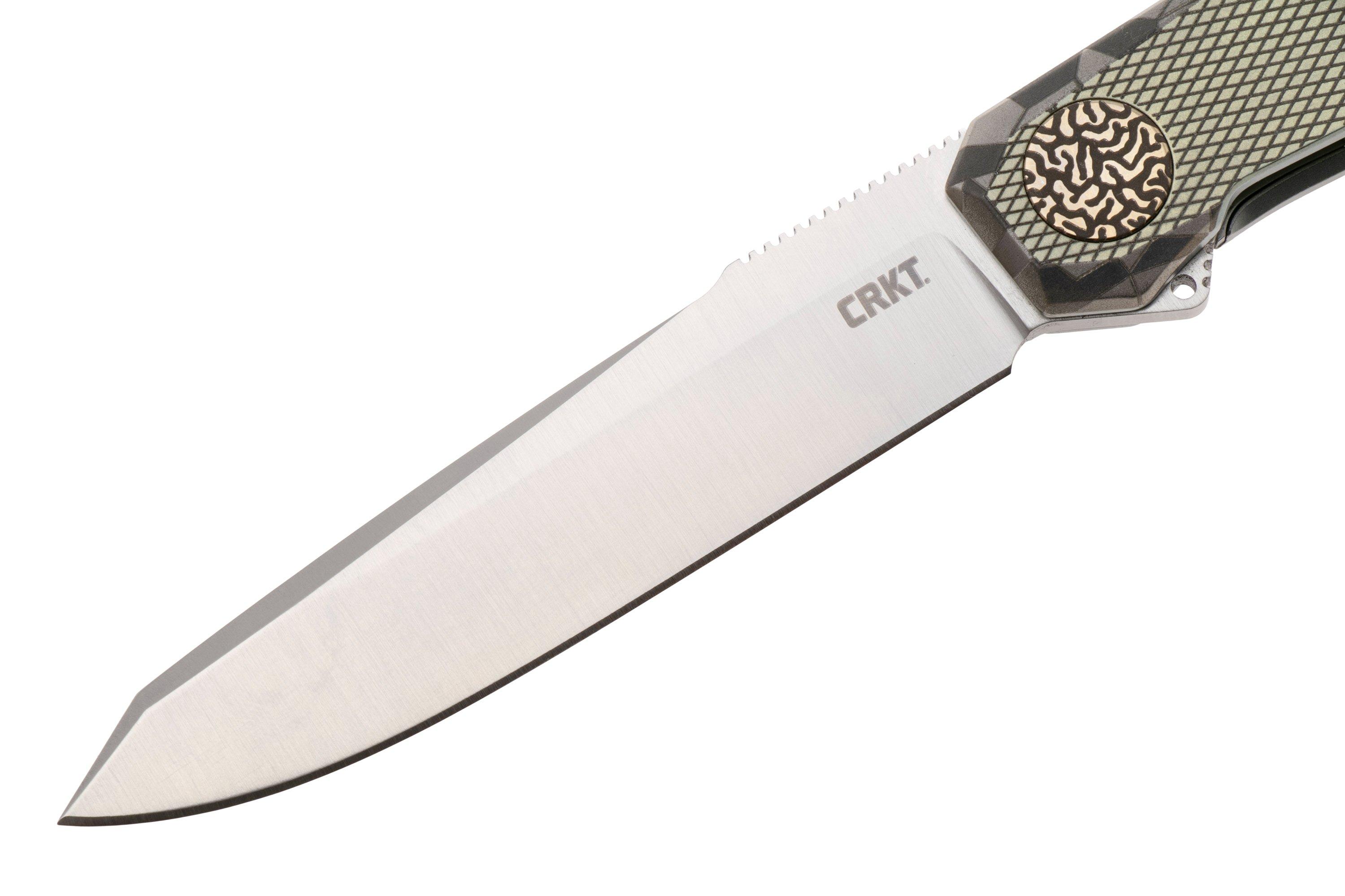 CRKT Facet K254TM390 Satin M390, Viral Titanium, pocket knife, Ken ...