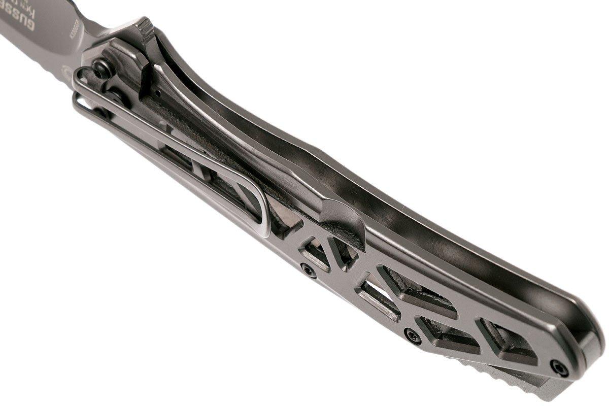 CRKT Gusset K330GGP Grey Plain Edge pocket knife, Ken Onion design ...