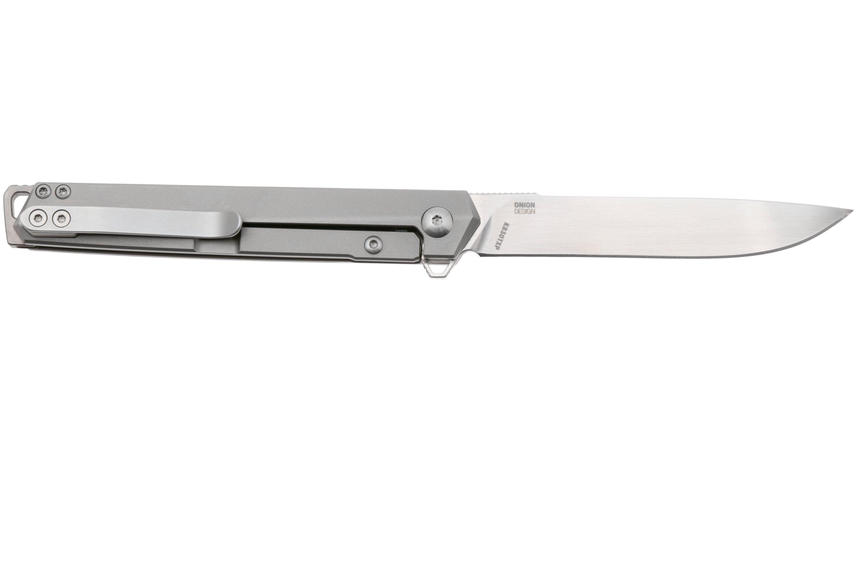 CRKT Stylus K830TXP, Satin S35VN, Grey Titanium pocket knife, Ken Onion ...