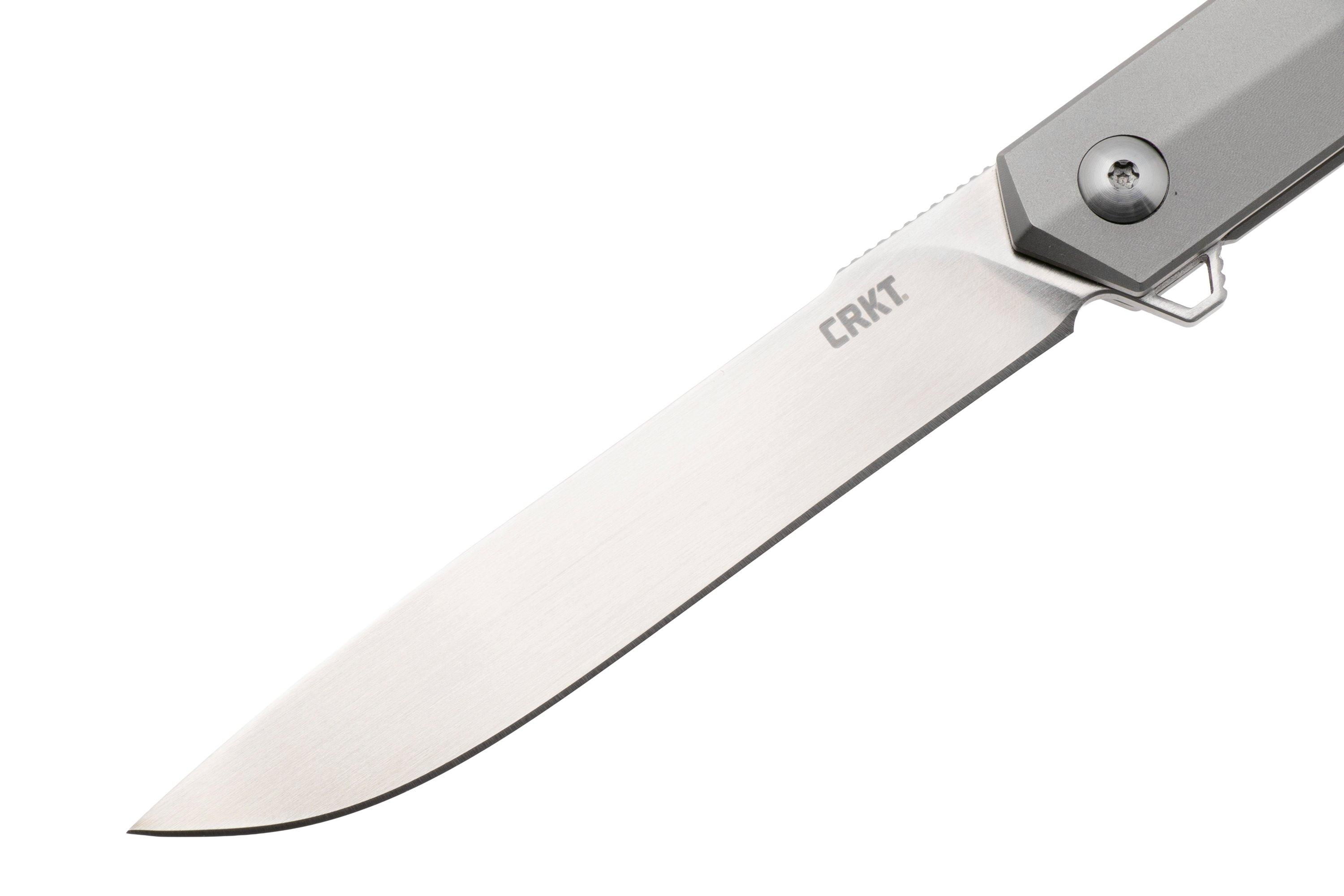CRKT Stylus K830TXP, Satin S35VN, Grey Titanium pocket knife, Ken Onion ...