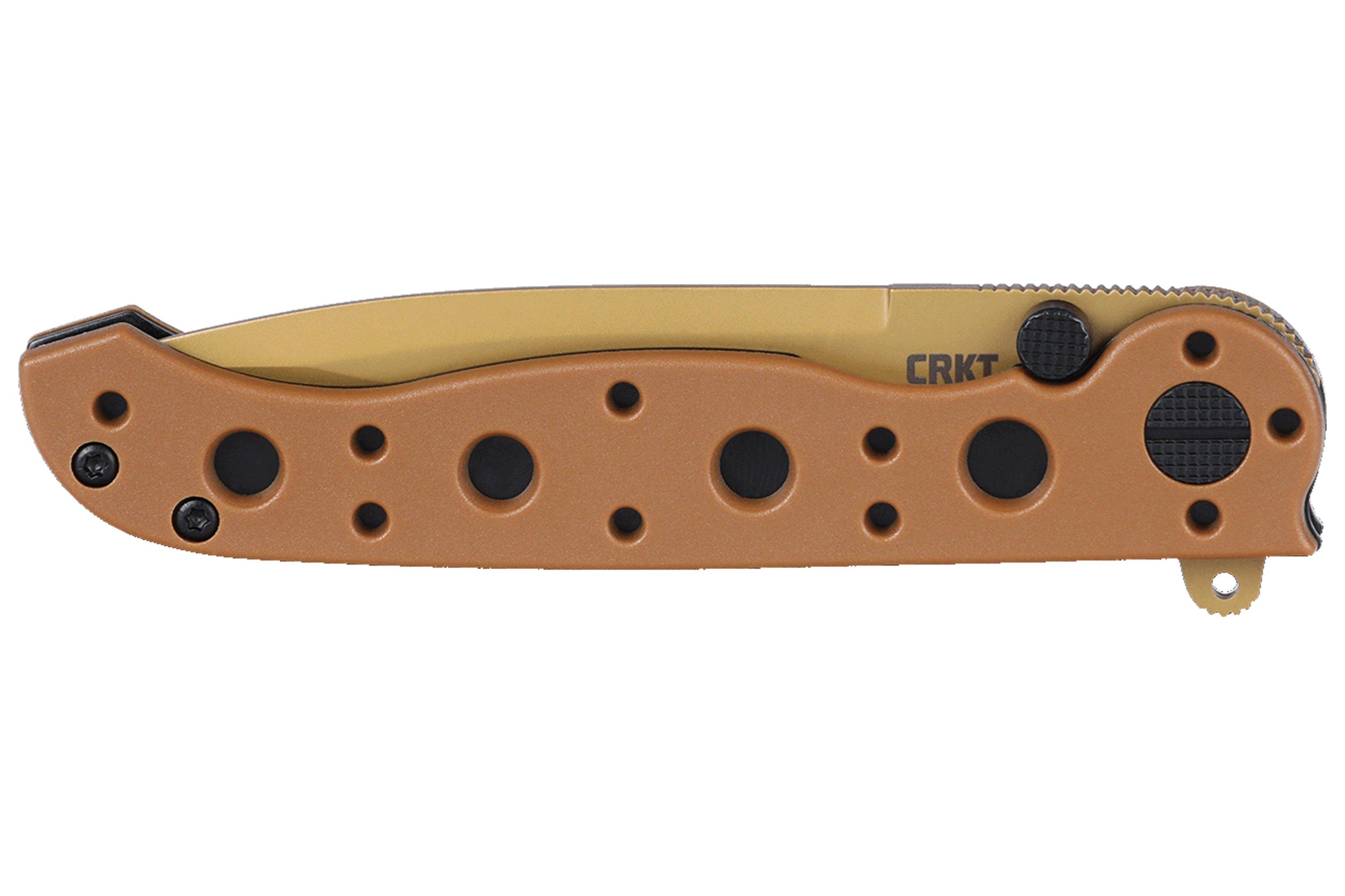 CRKT M16 Spear Point M16-01DZ, Desert Tan GRN pocket knife, Kit Carson ...