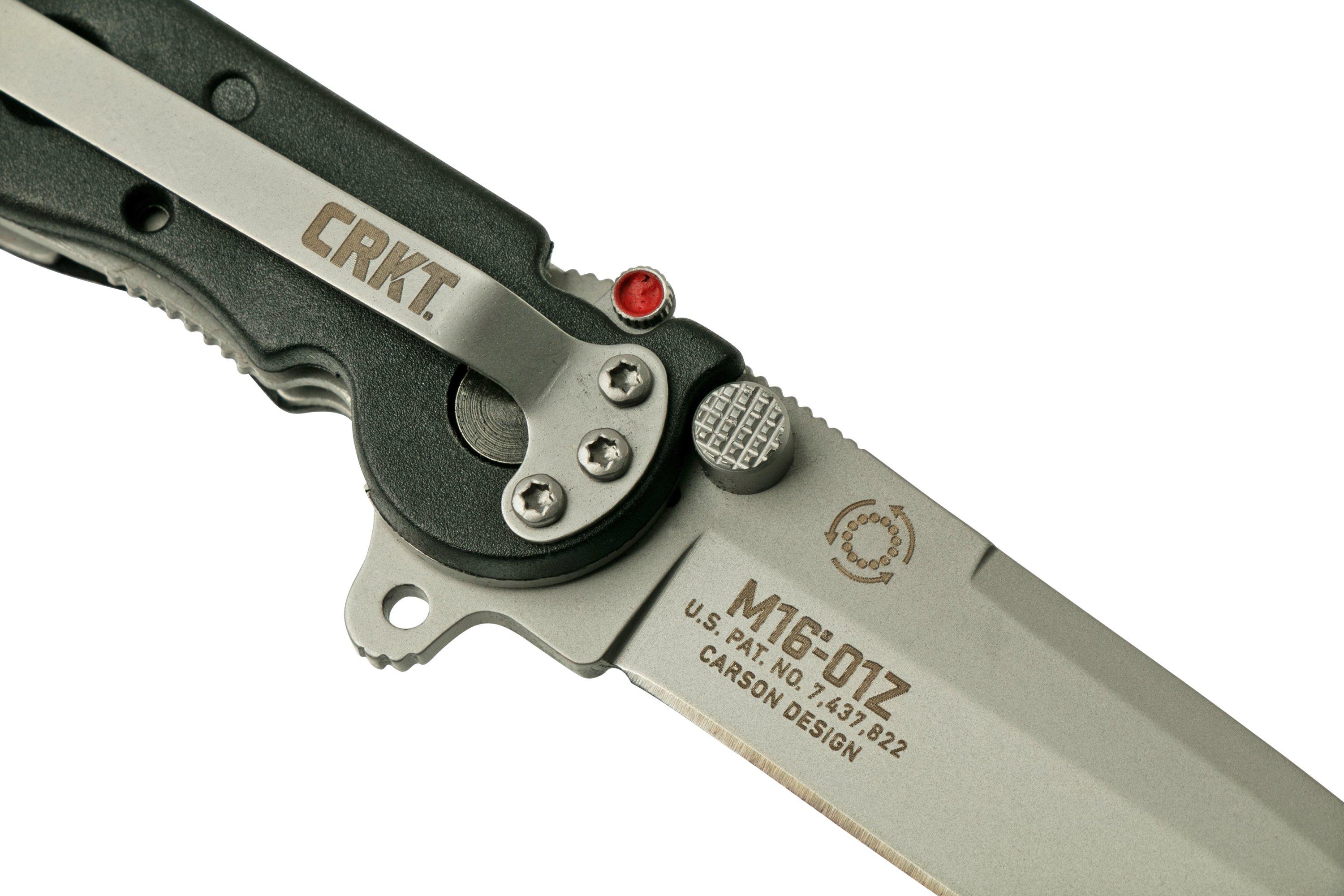 CRKT M16, Spear Point Beadblasted, Black M16-01Z pocket knife ...