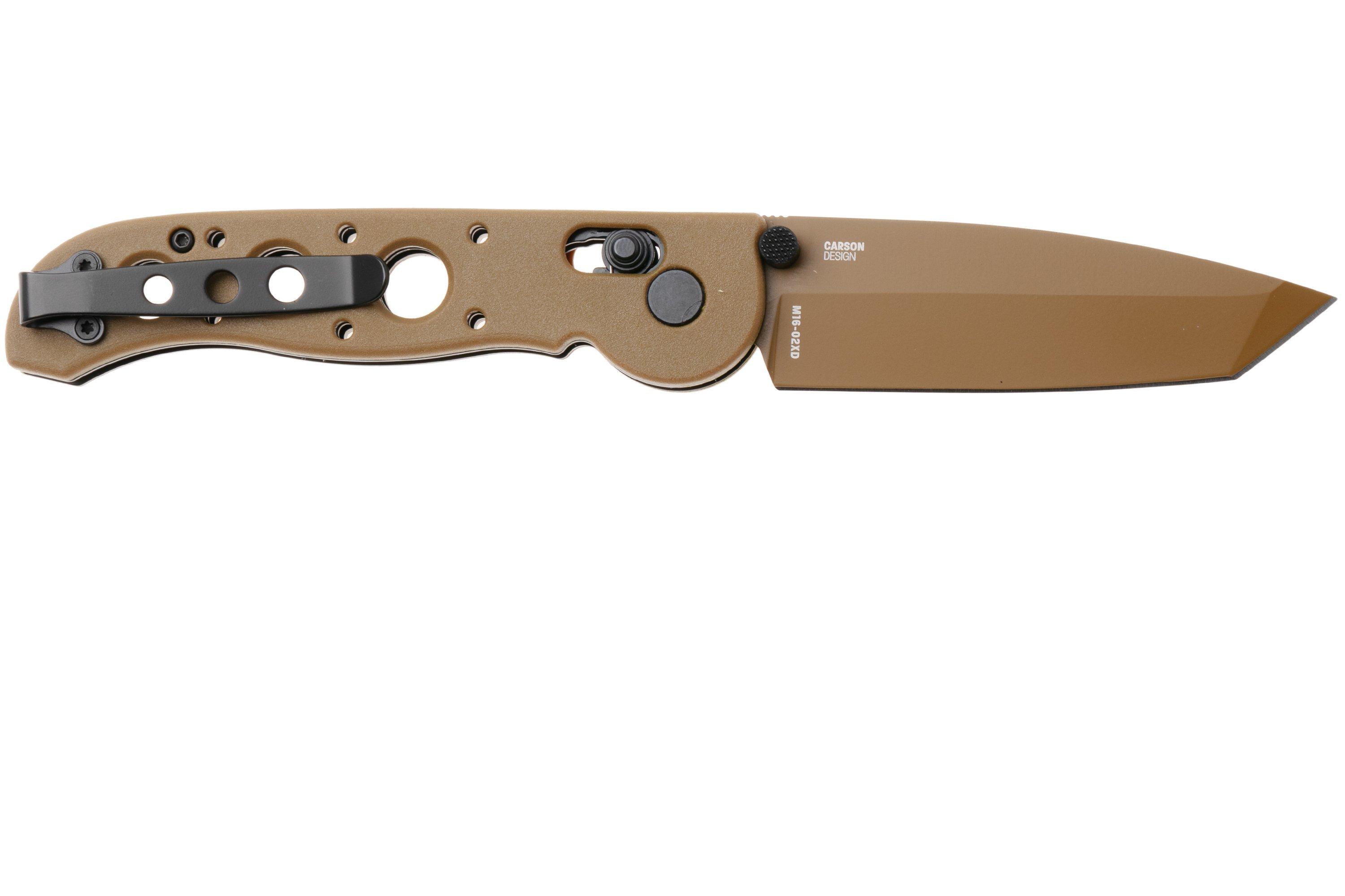 CRKT M16 Crossbar Lock Tanto M16-02XD Desert Tan EDP D2, Desert Tan ...