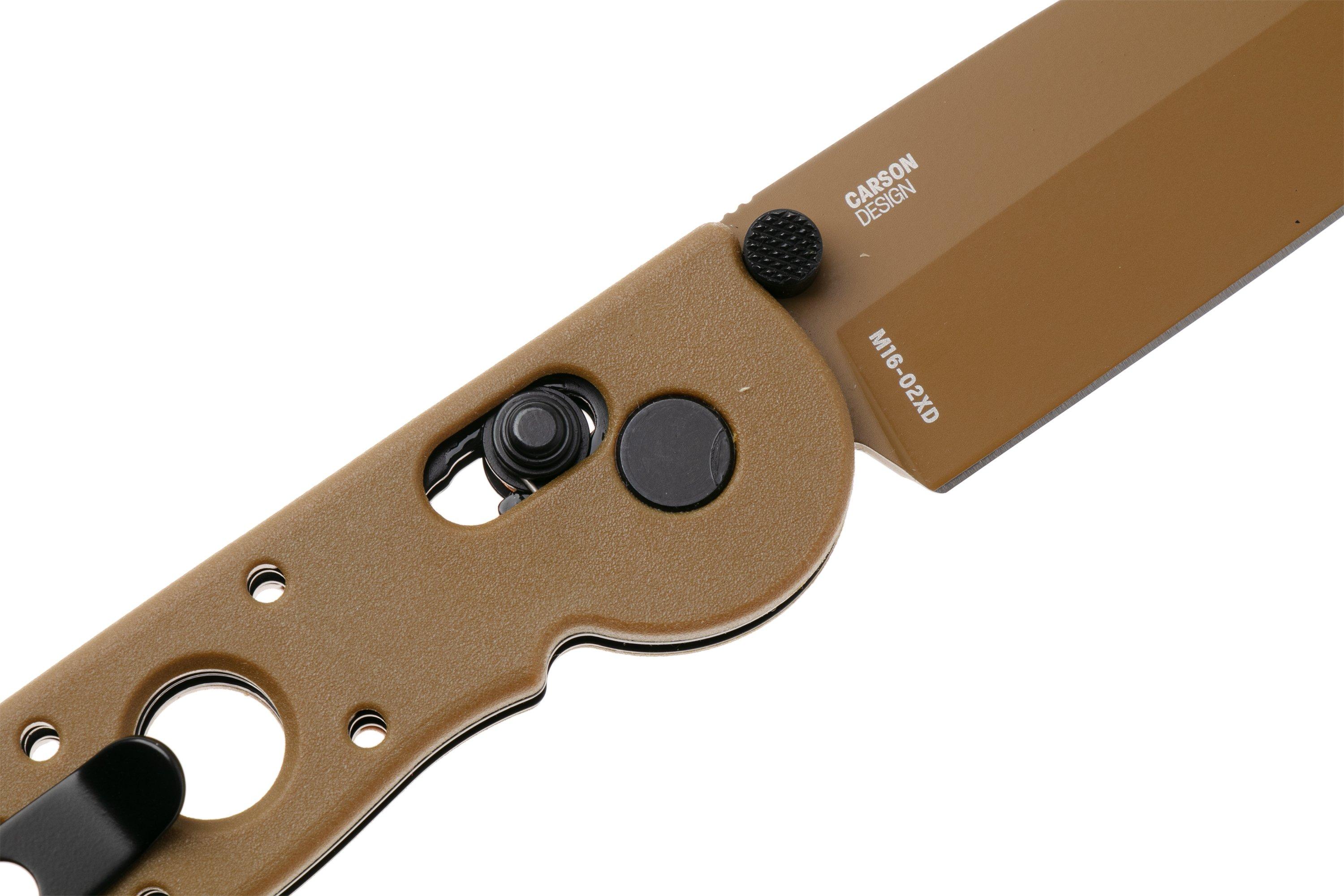 CRKT M16 Crossbar Lock Tanto M16-02XD Desert Tan EDP D2, Desert Tan ...