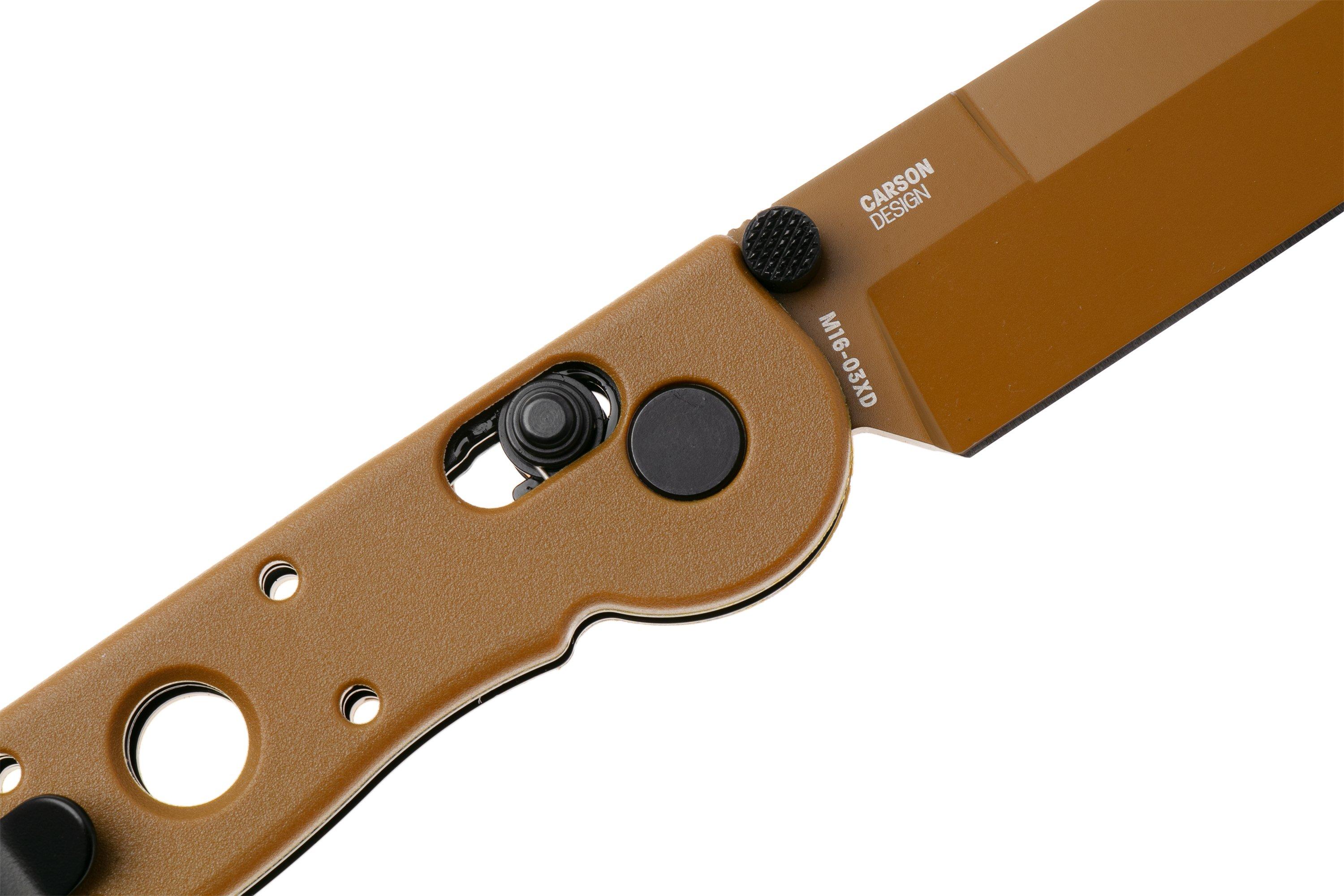 CRKT M16 Crossbar Lock Spear Point M16-03XD Desert Tan EDP D2, Desert ...