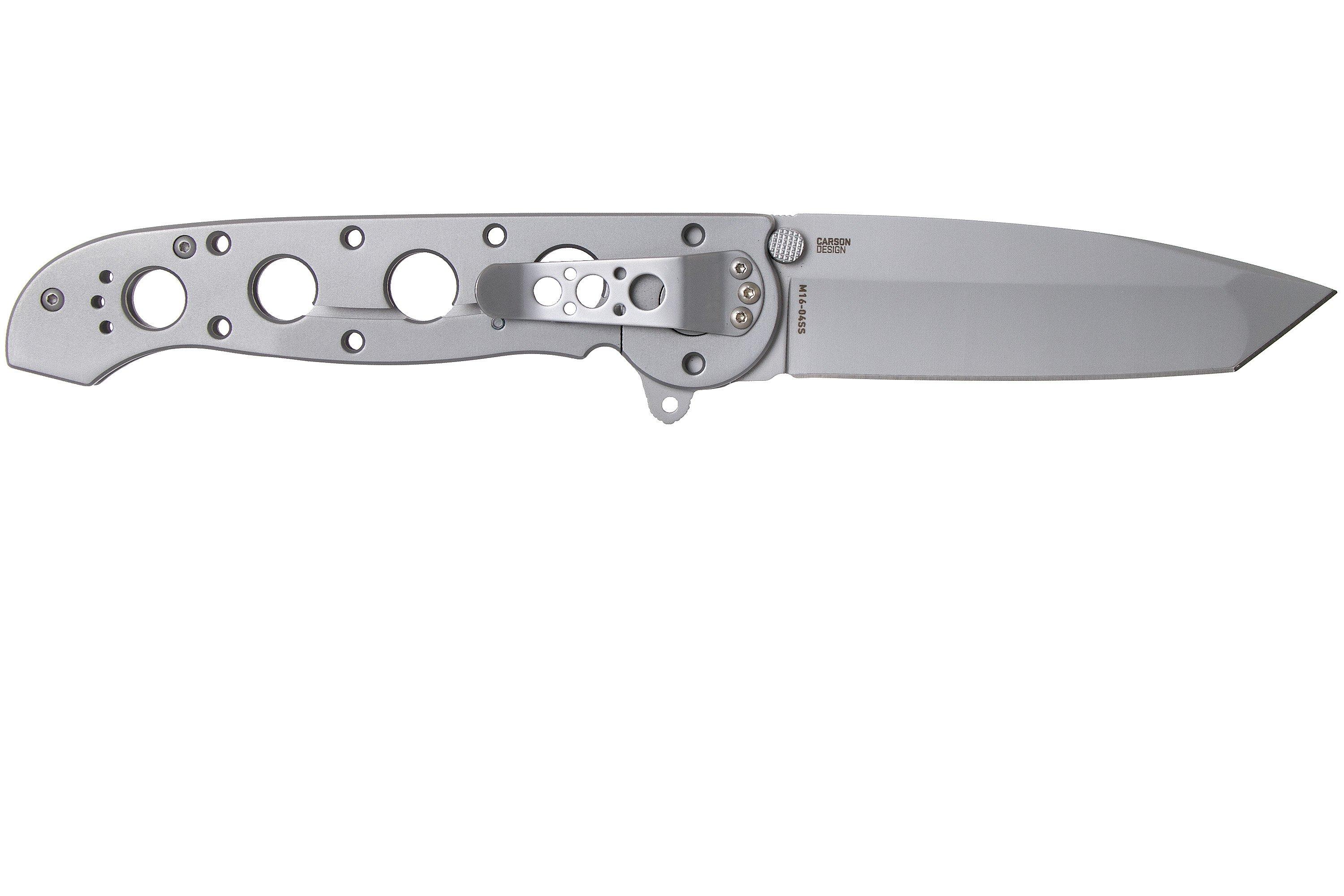 CRKT M16-04SS Silver pocket knife, Kit Carson design | Advantageously ...