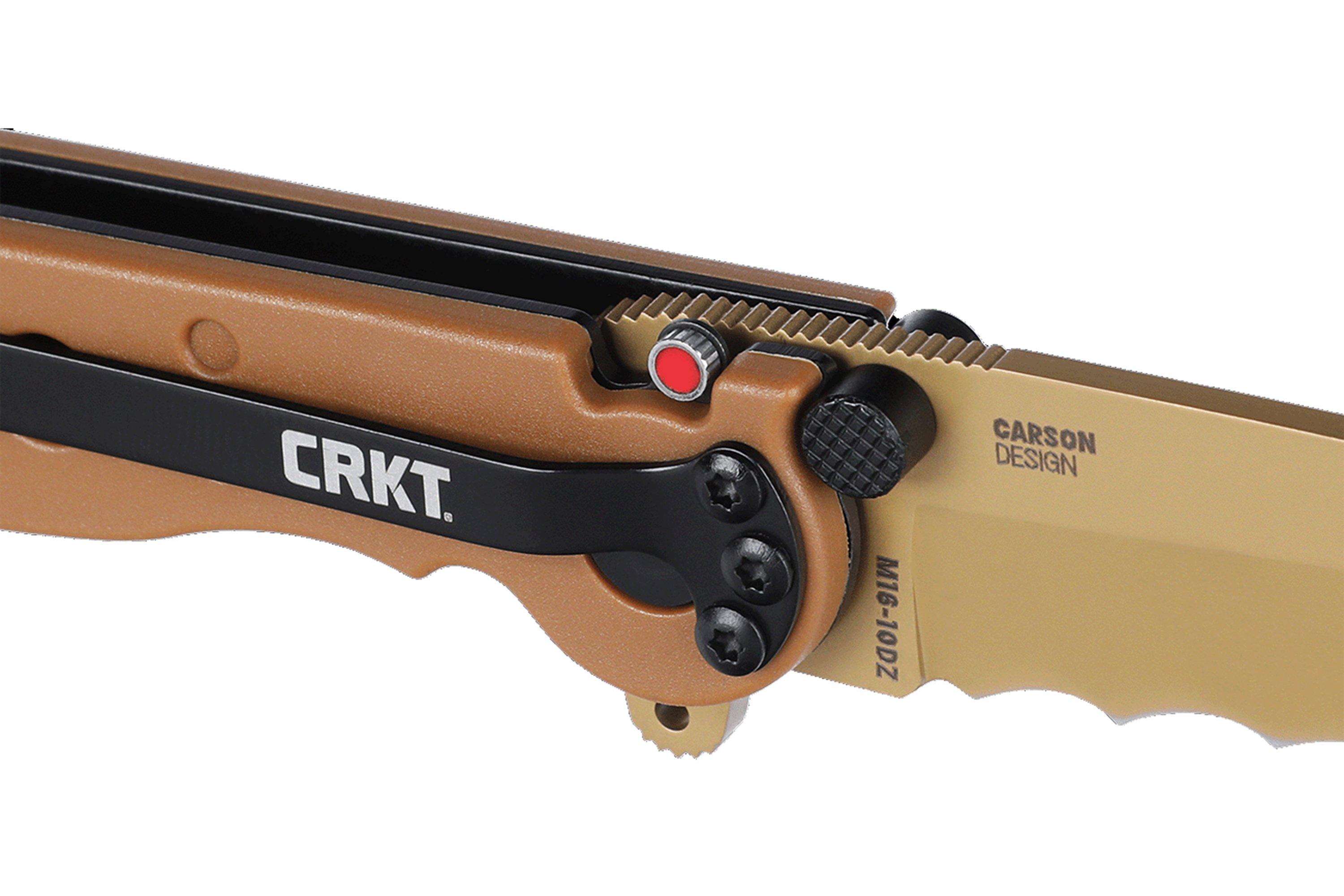 CRKT M16 Tanto, Veff Serrations M16-10DZ Desert Tan GRN zakmes, Kit ...