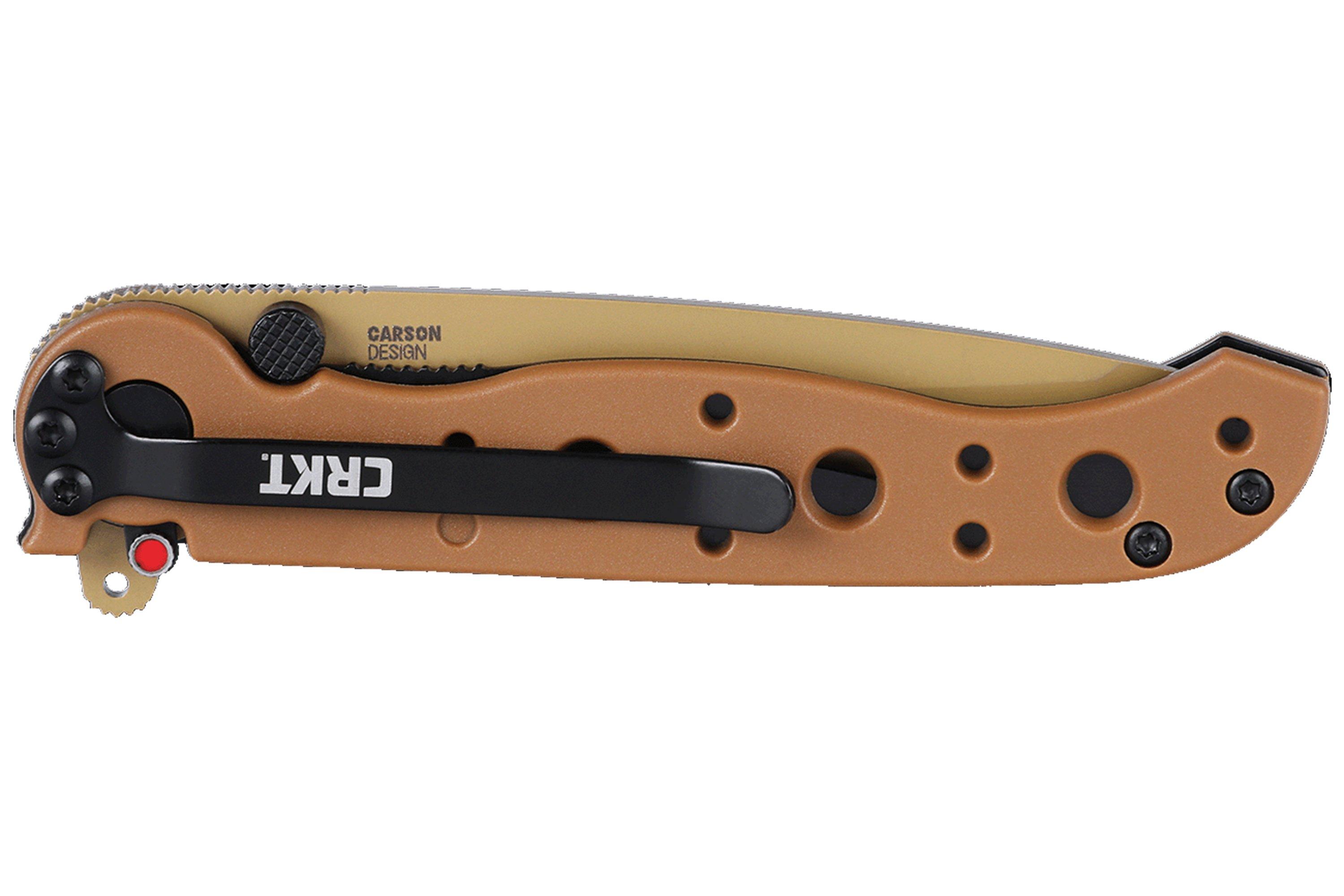 CRKT M16 Tanto, Veff Serrations M16-10DZ Desert Tan GRN pocket knife ...