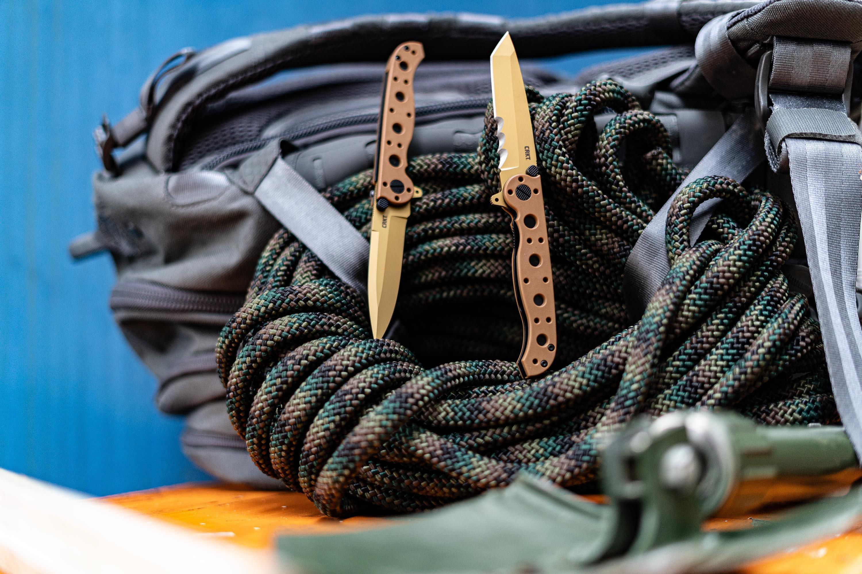 CRKT M16 Tanto, Veff Serrations M16-10DZ Desert Tan GRN zakmes, Kit ...