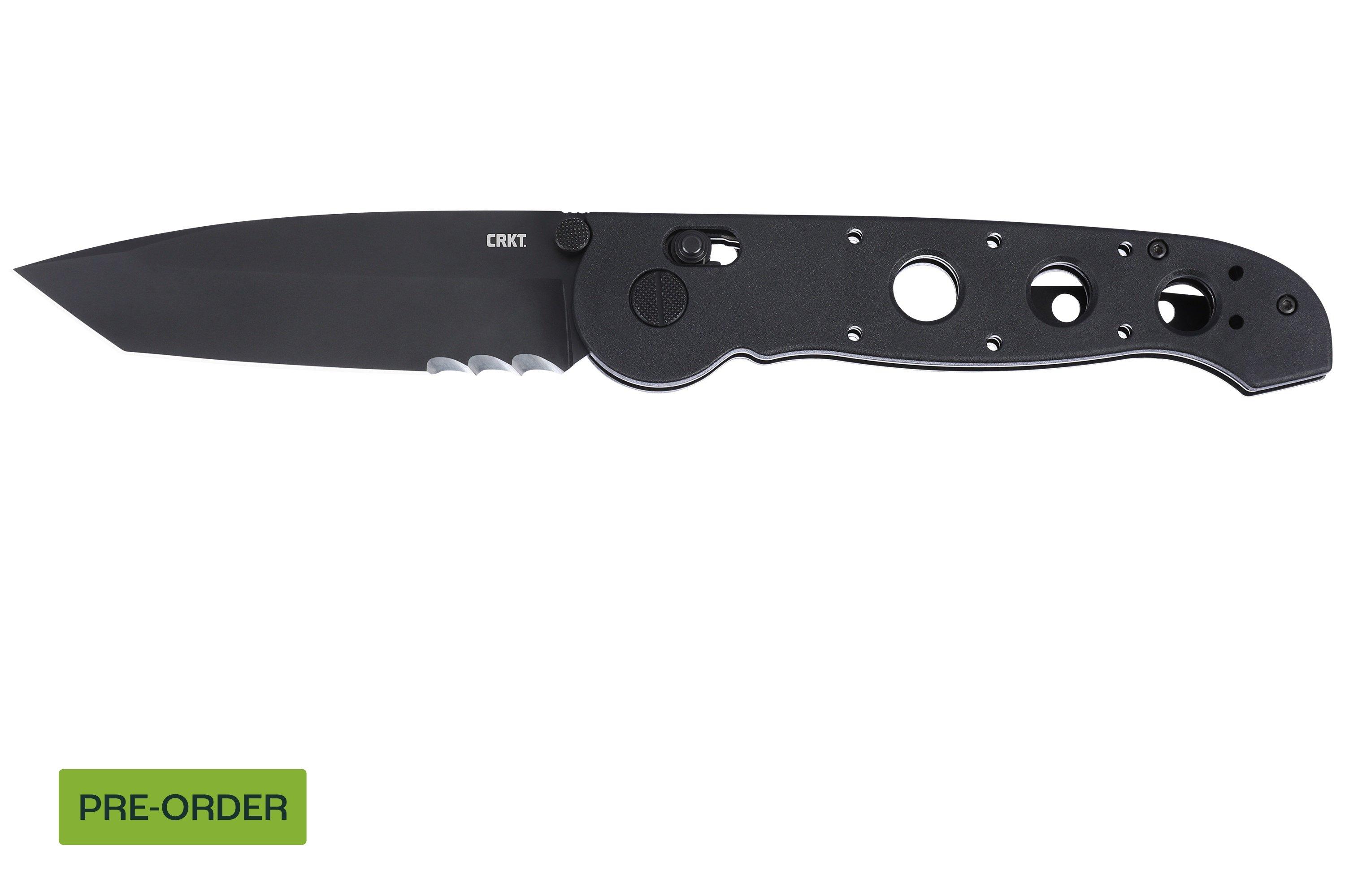 CRKT M16 Crossbar Lock Tanto Veff Serrations M16-14XK Black EDP D2 ...