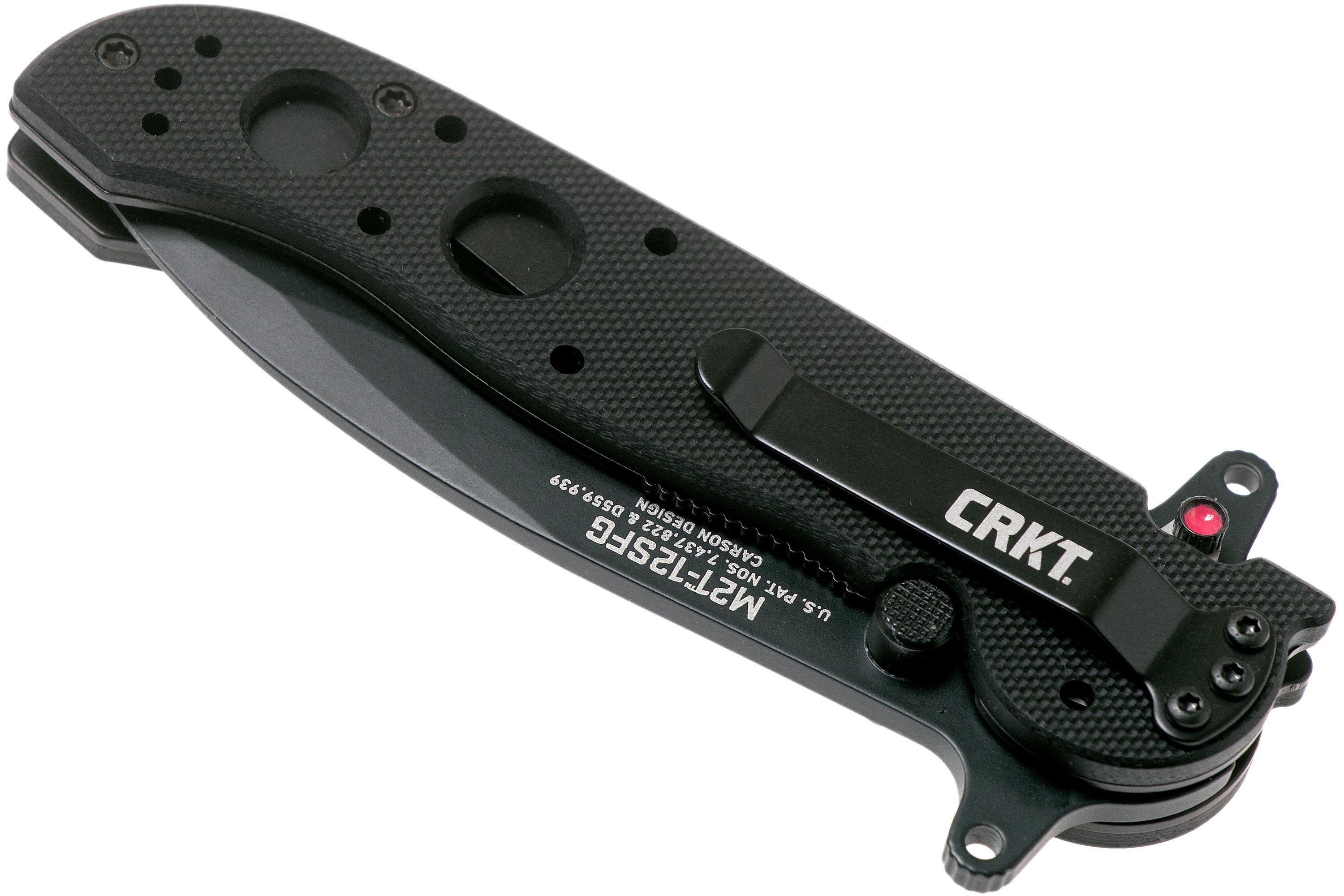 CRKT M21-12SFG Spear Spoint G10 Serrated navaja, Kit Carson design ...