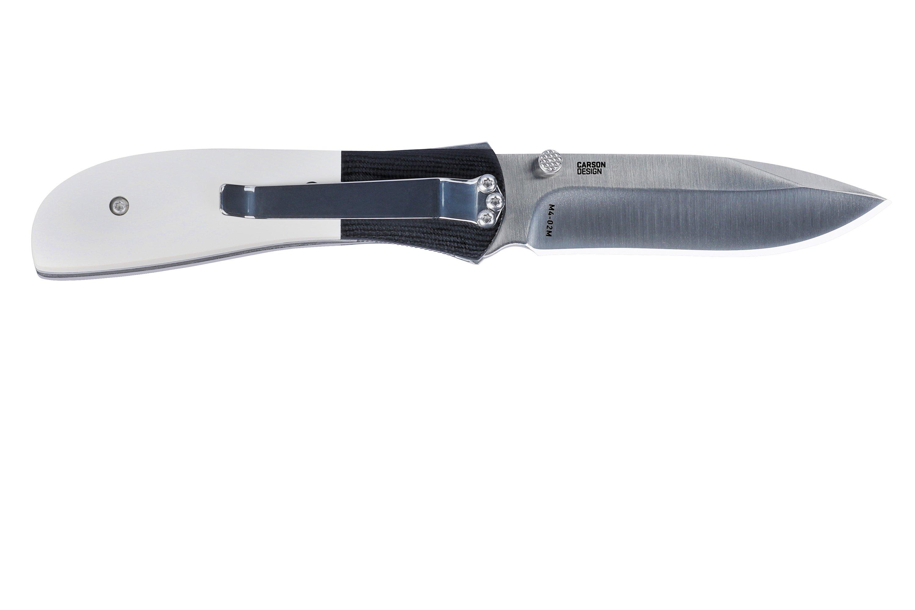 CRKT M4-02M, White pocket knife, Kit Carson design | Advantageously ...