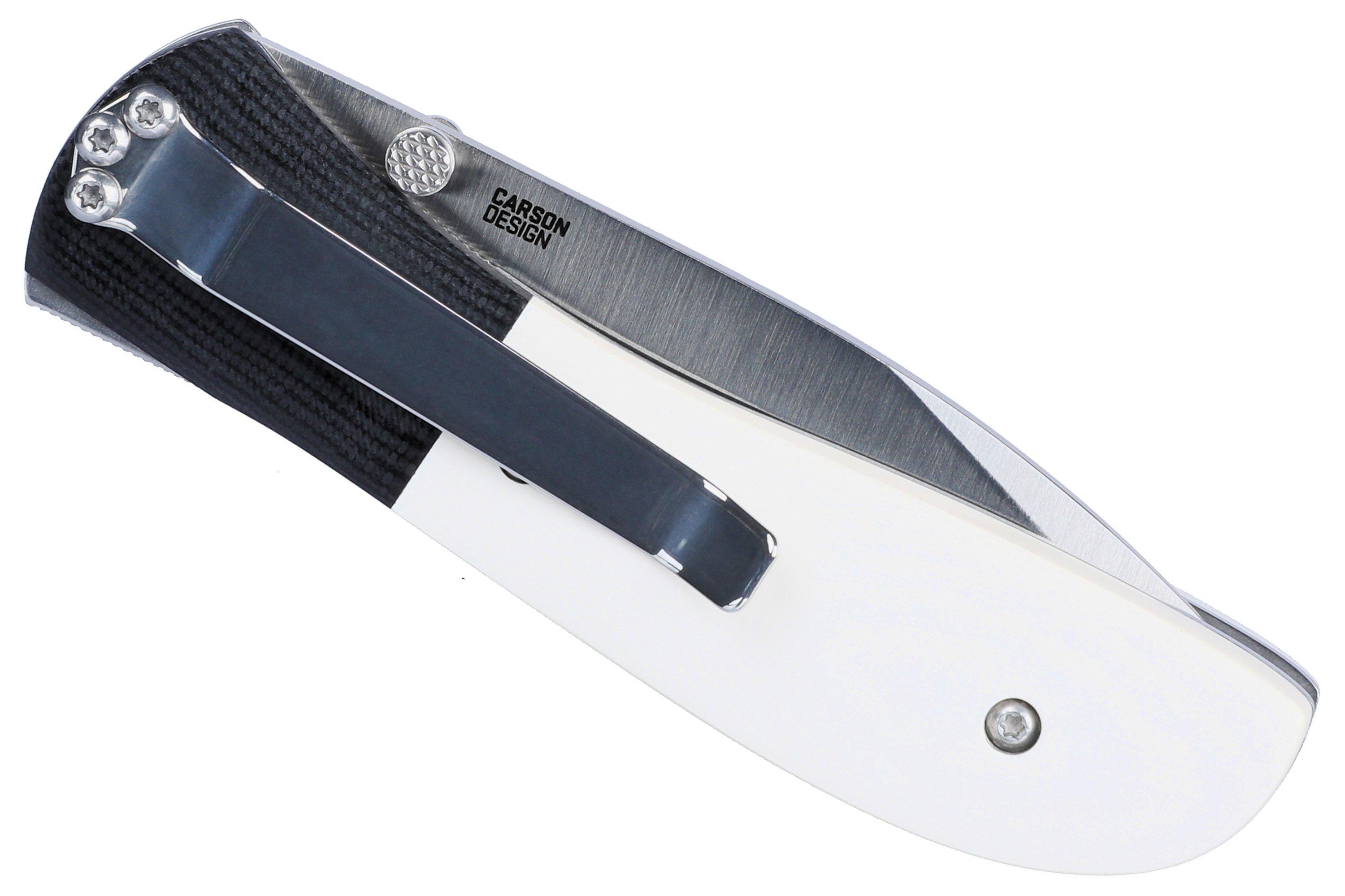 CRKT M4-02M, White pocket knife, Kit Carson design | Advantageously ...