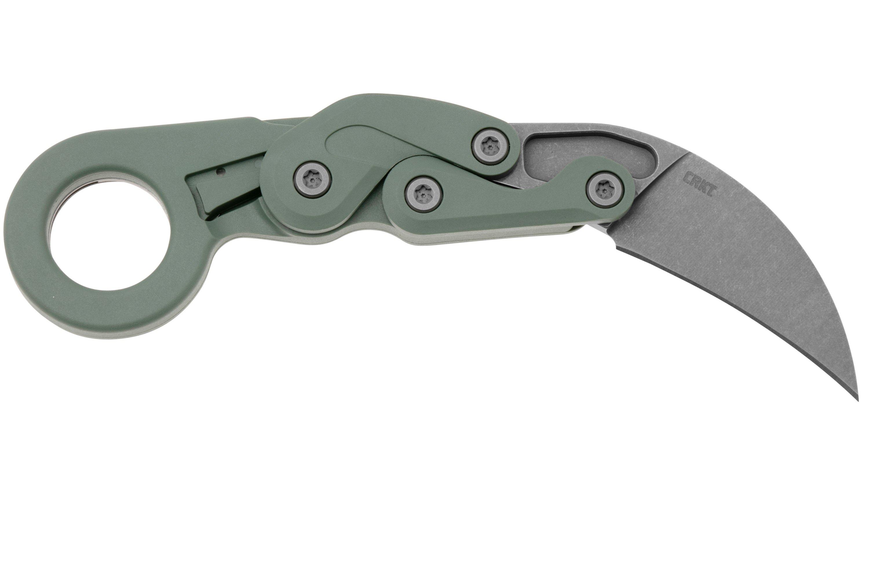 CRKT Provoke 4041GR Stonewashed AUS8, Aqua Green Grivory, Kinematic ...