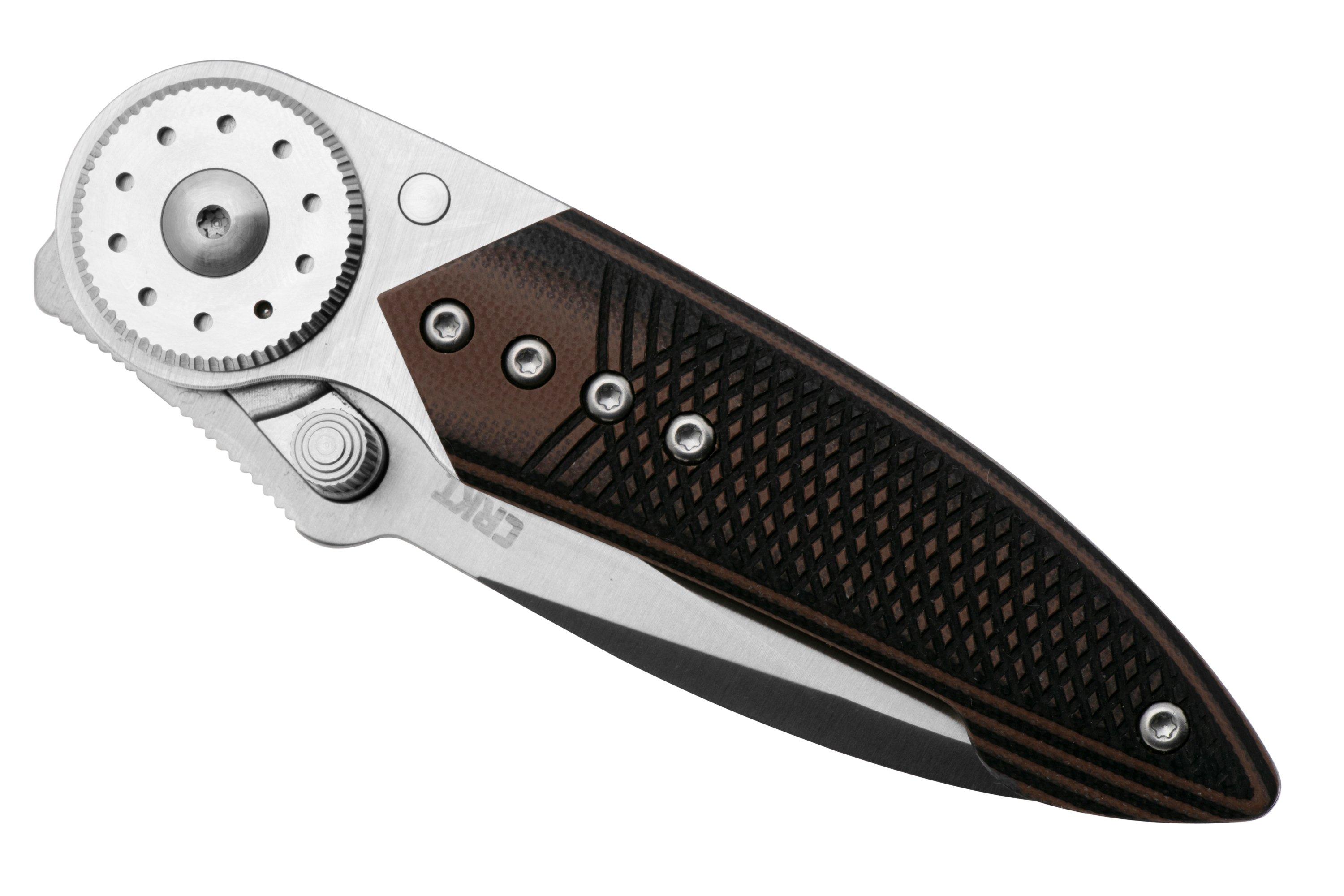 CRKT Walker Blade Lock 4200 Satin 14C28N, Stainless Steel, Black Brown ...