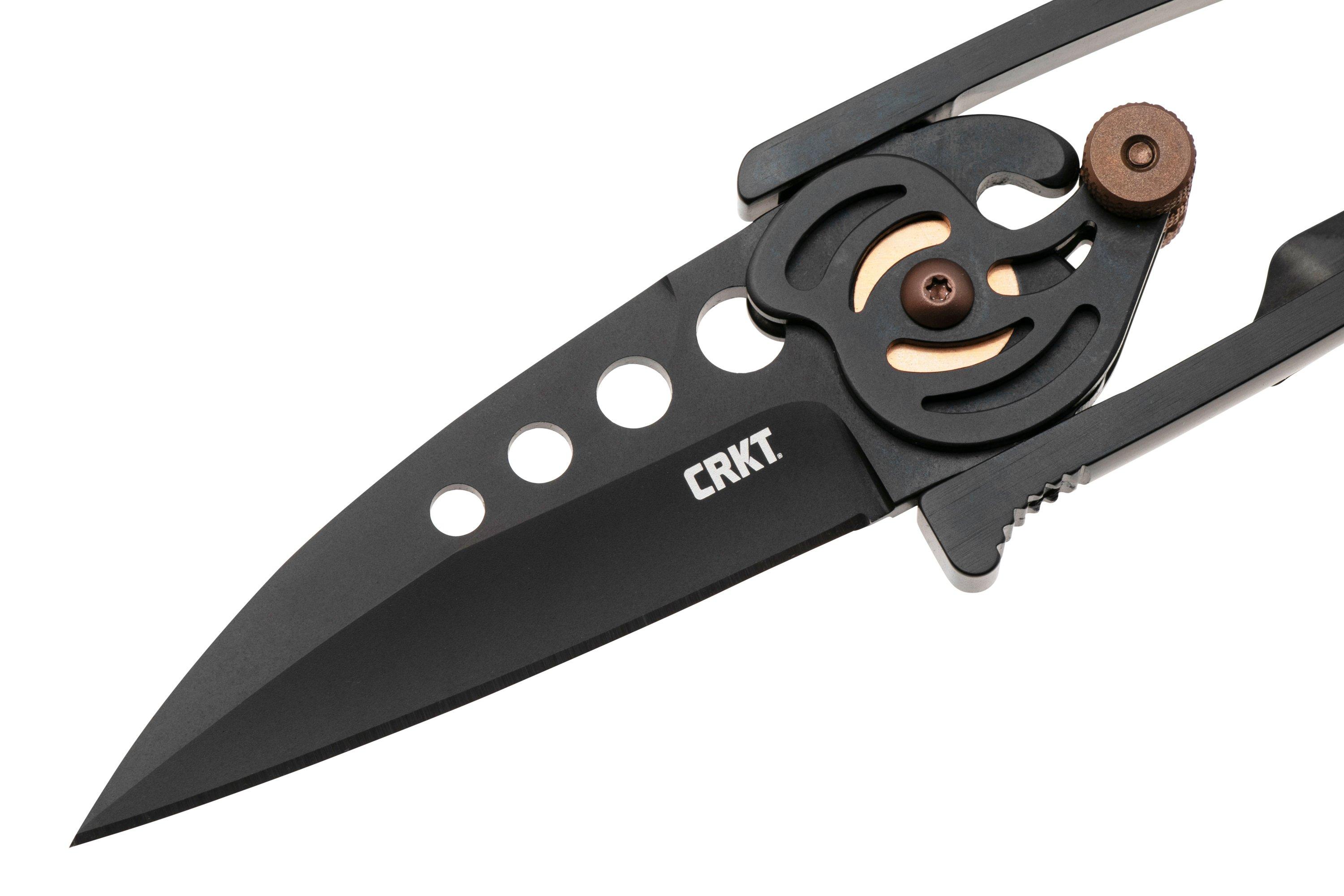 CRKT Snap Lock Black 5102NK Black Titanium Nitride 420J2, Black ...