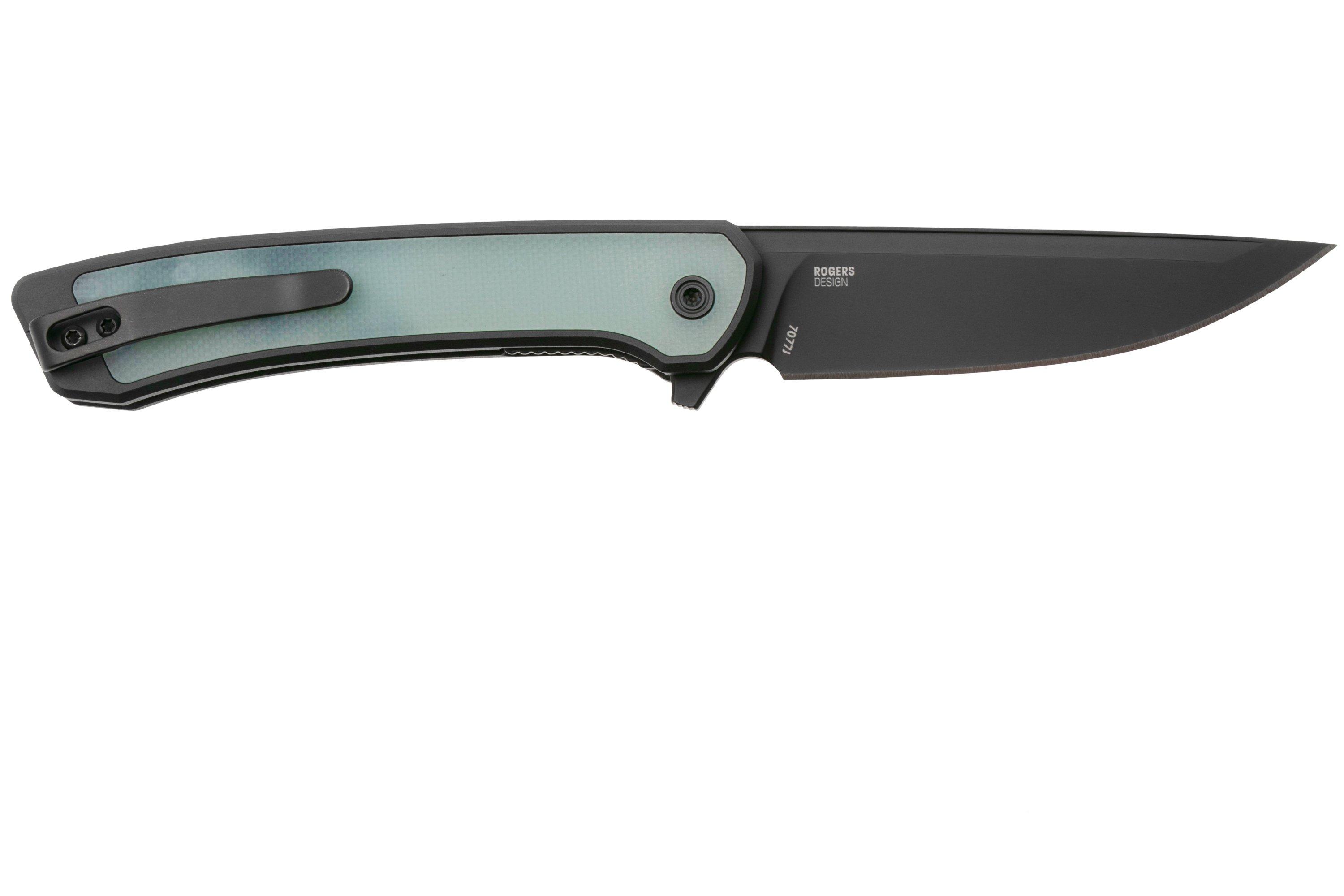CRKT Q Compact 7077J Black DLC CPM S35VN, Black DLC Aluminum, Gray G10 ...