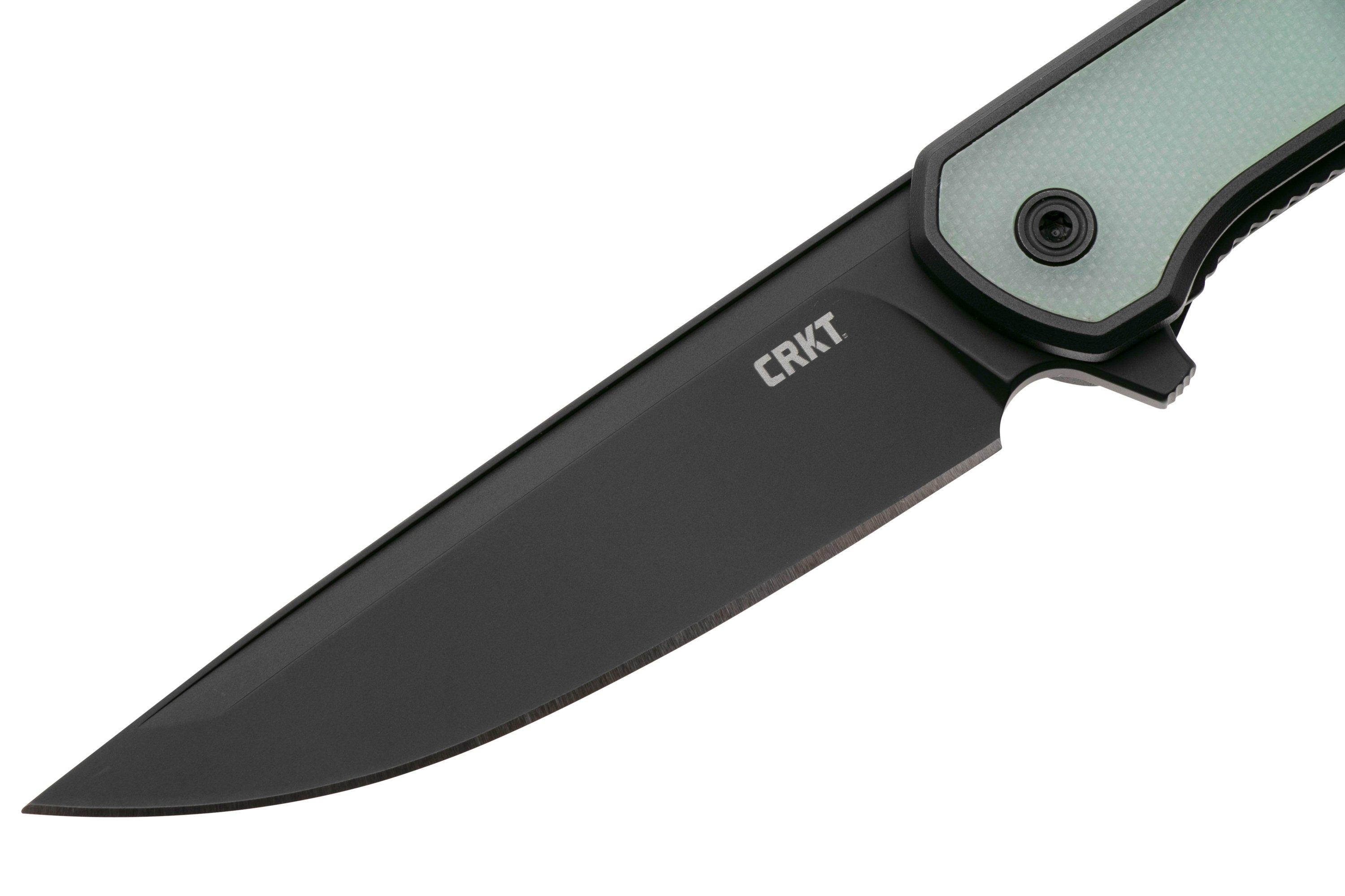 CRKT Q Compact 7077J Black DLC CPM S35VN, Black DLC Aluminum, Gray G10 ...