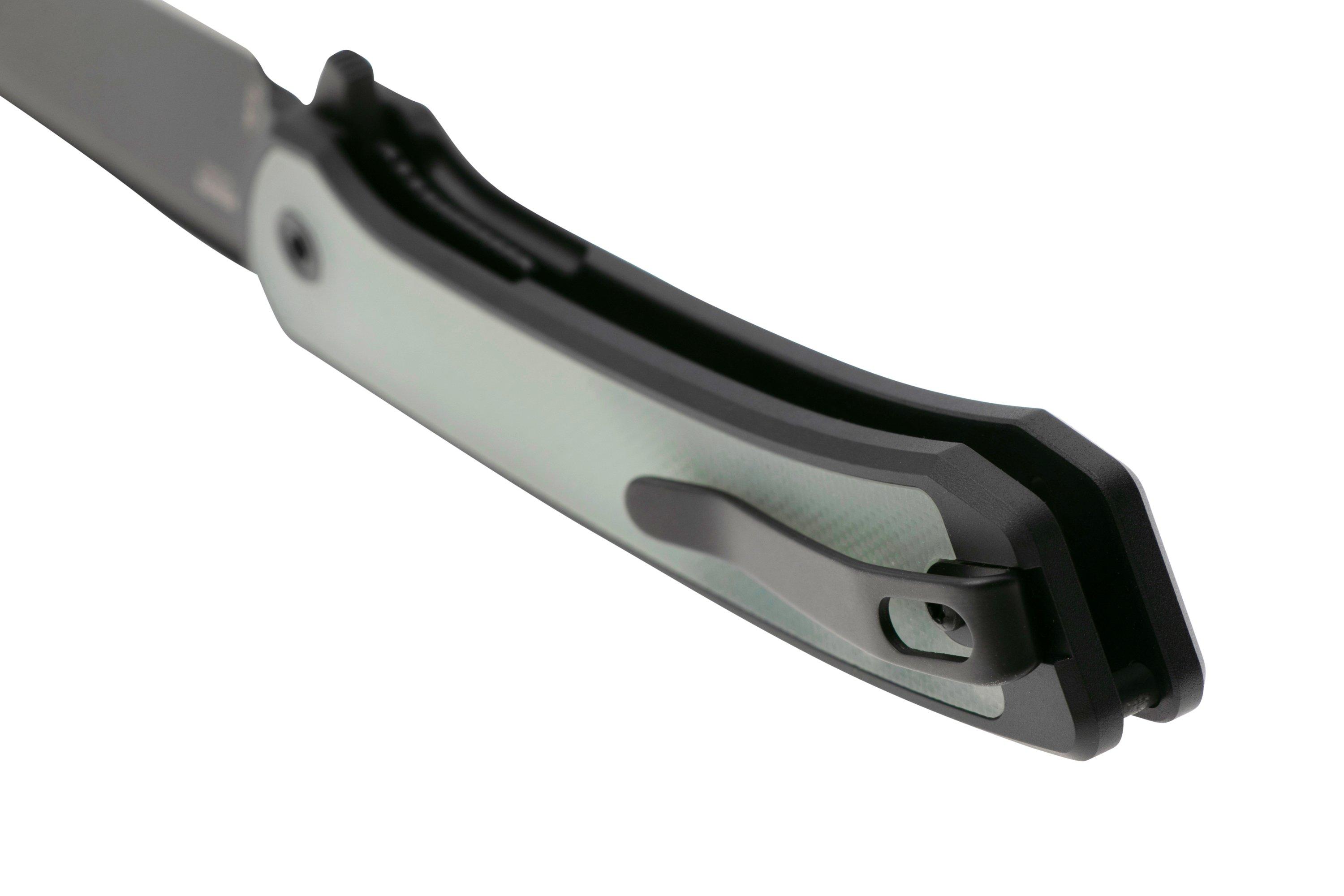 CRKT Q Compact 7077J Black DLC CPM S35VN, Black DLC Aluminum, Gray G10 ...