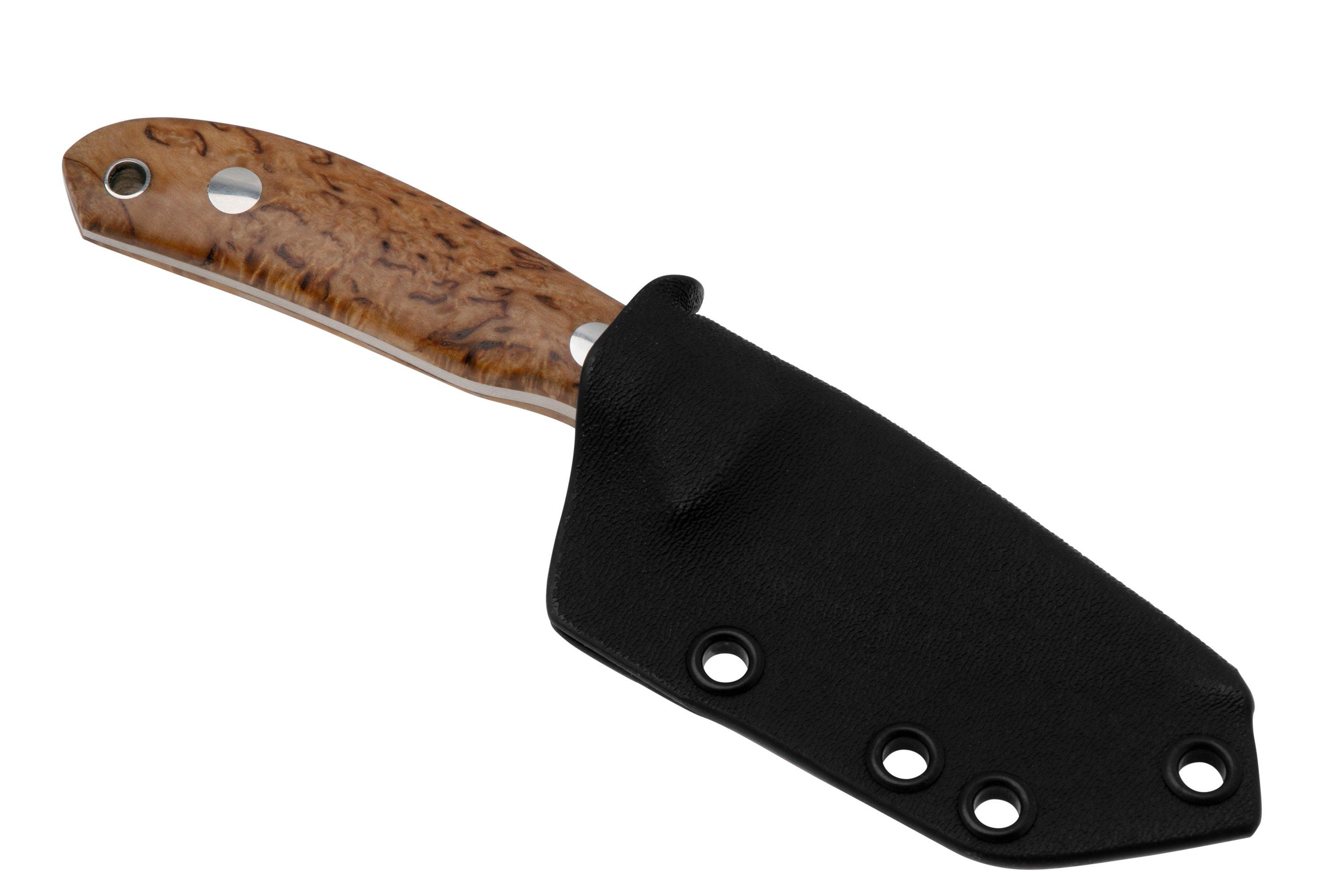 Casström Safari Mini Hunter 11618, Stabilised Curly Birch Kydex, fixed ...