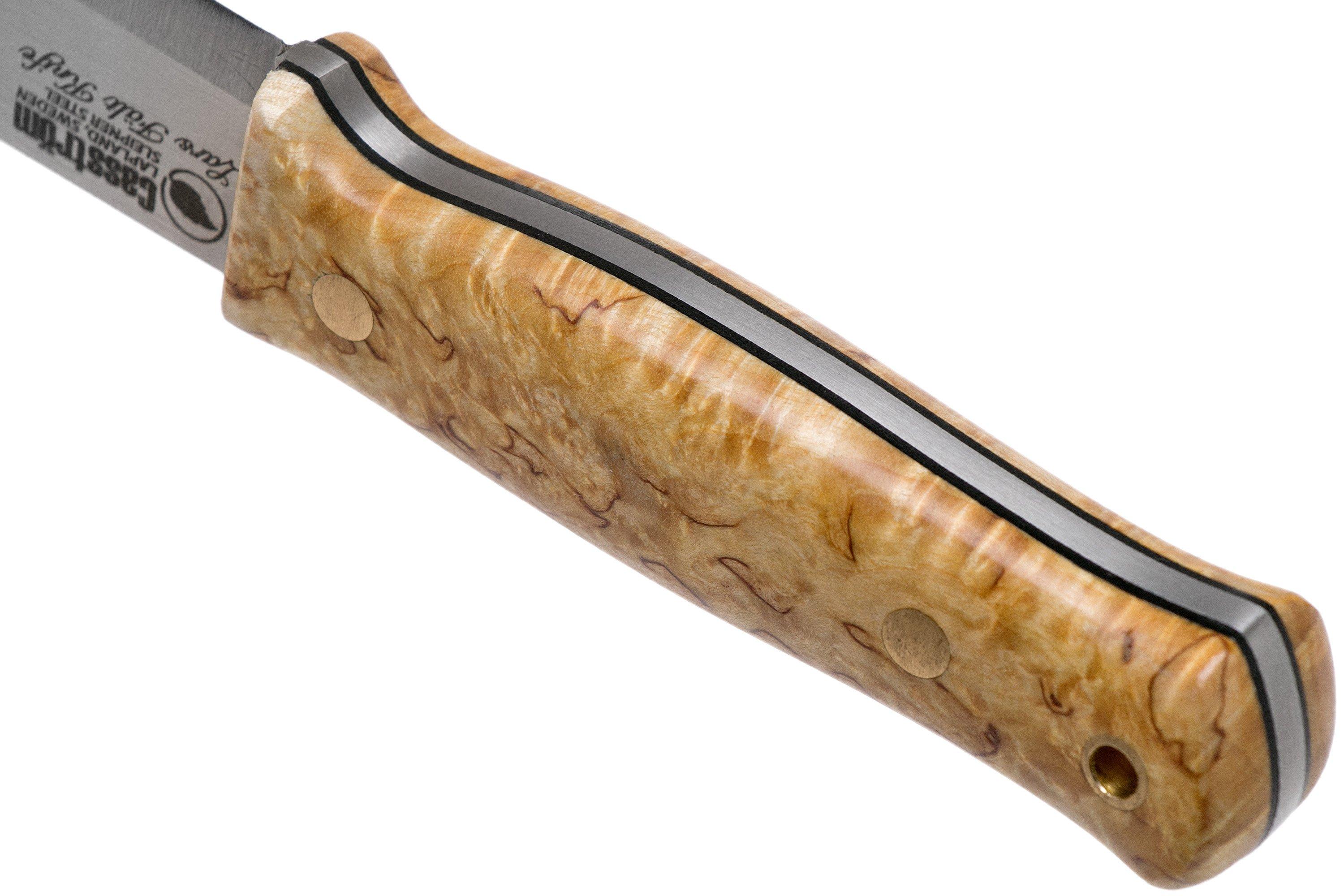 Casström Lars Fält Knife bushcraft knife Curly Birch, Sleipner, right ...