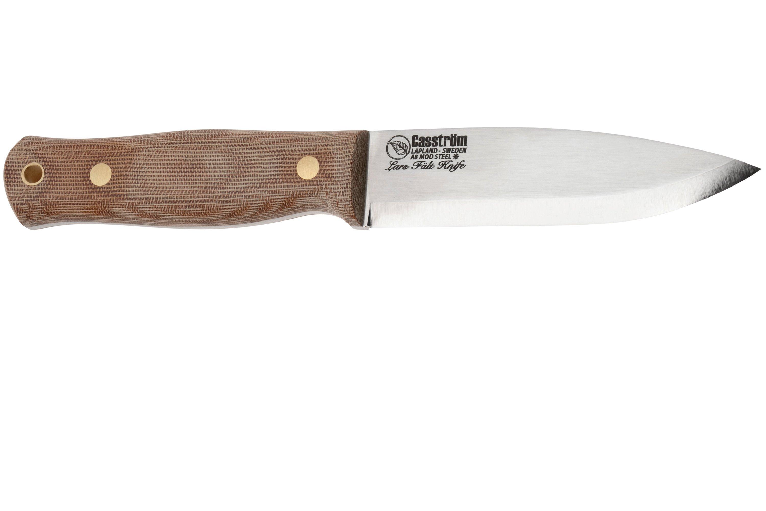 Casstrom Lars Falt Knife 11850 Natural Canvas Micarta, bushcraft knife ...