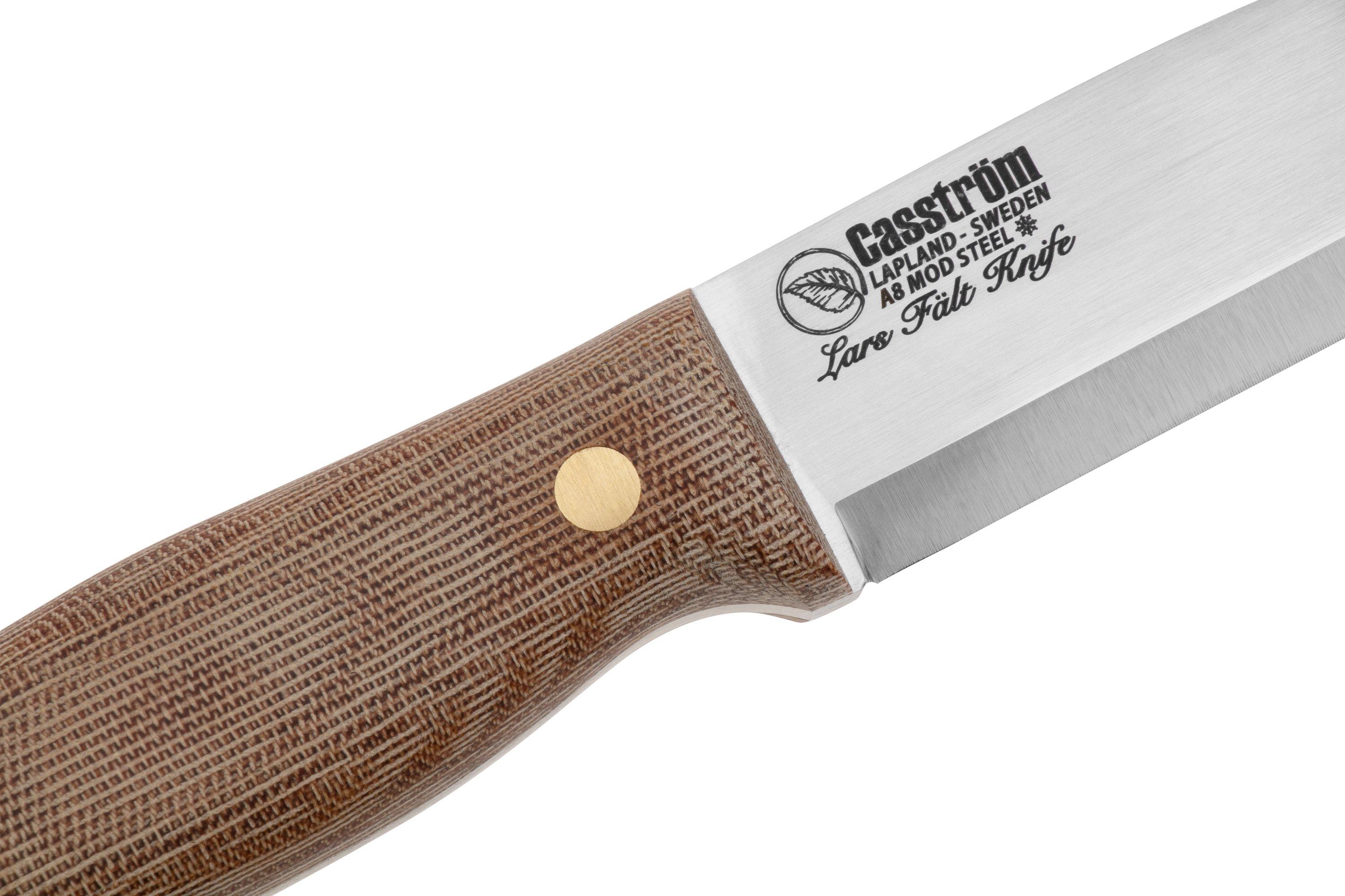 Casstrom Lars Falt Knife 11850 Natural Canvas Micarta, bushcraft knife ...