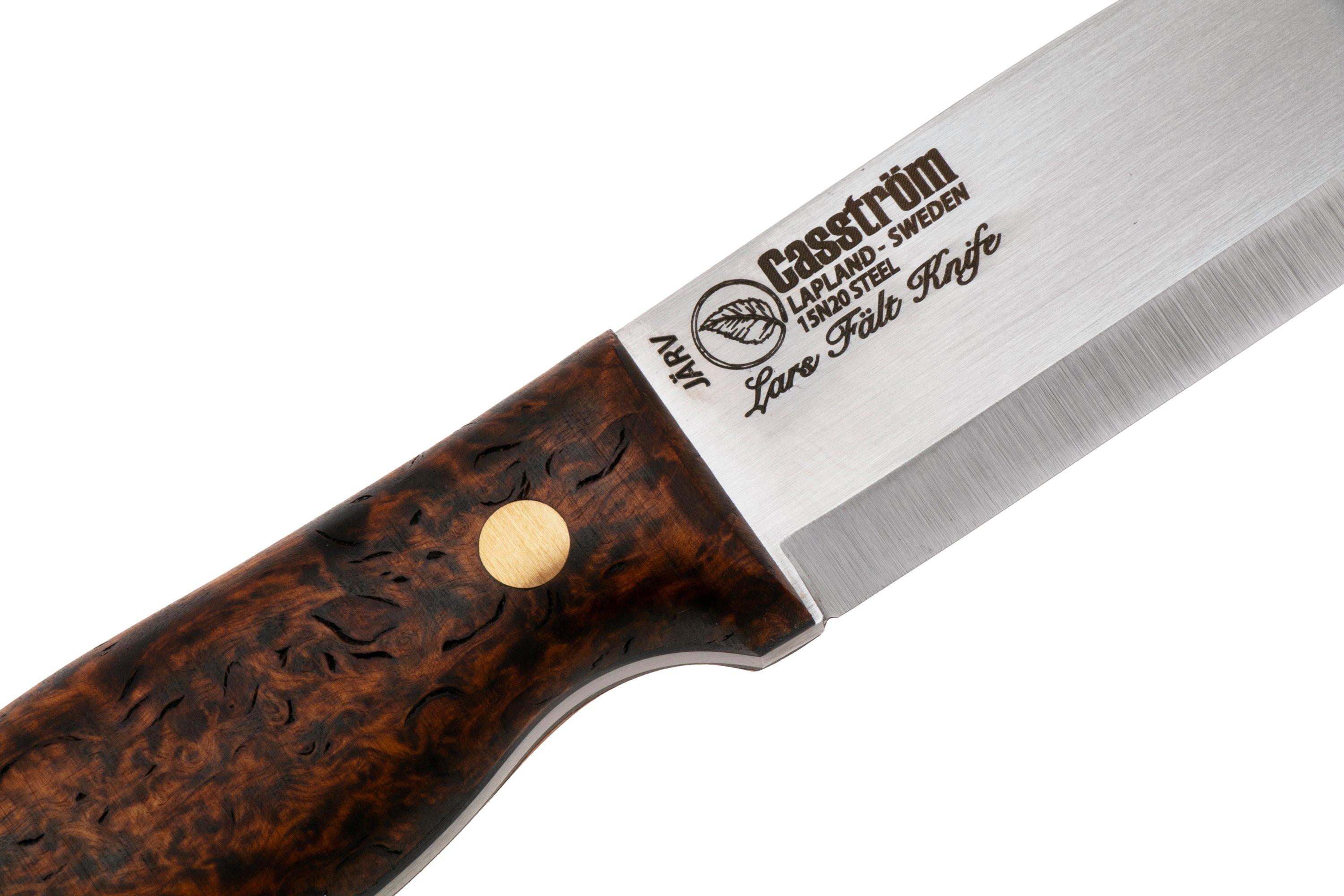 Casström Lars Fält Järv 11870, Curly Birch Wood, bushcraft knife ...