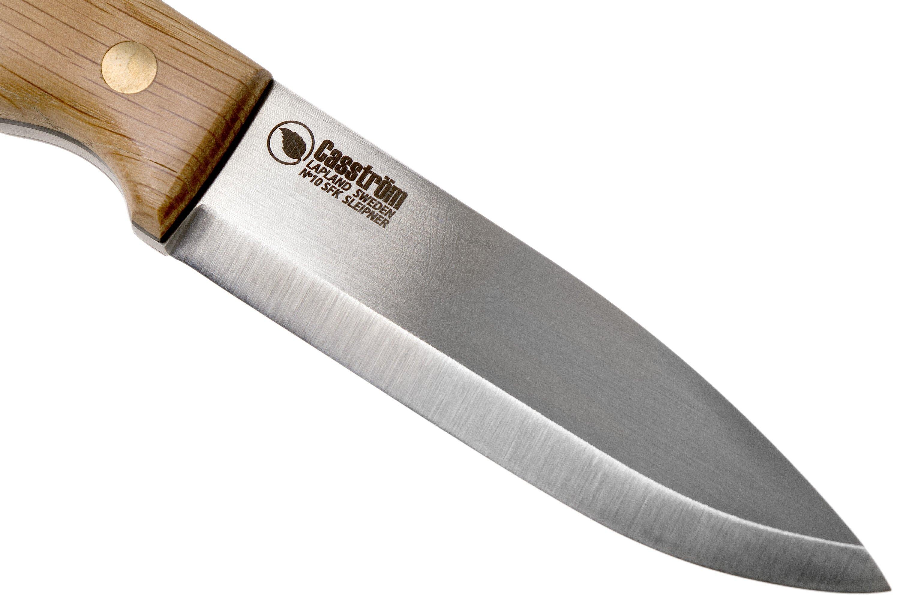 Casström No. 10 Swedish Forest Knife Oak Wood, Sleipner Scandi Grind ...