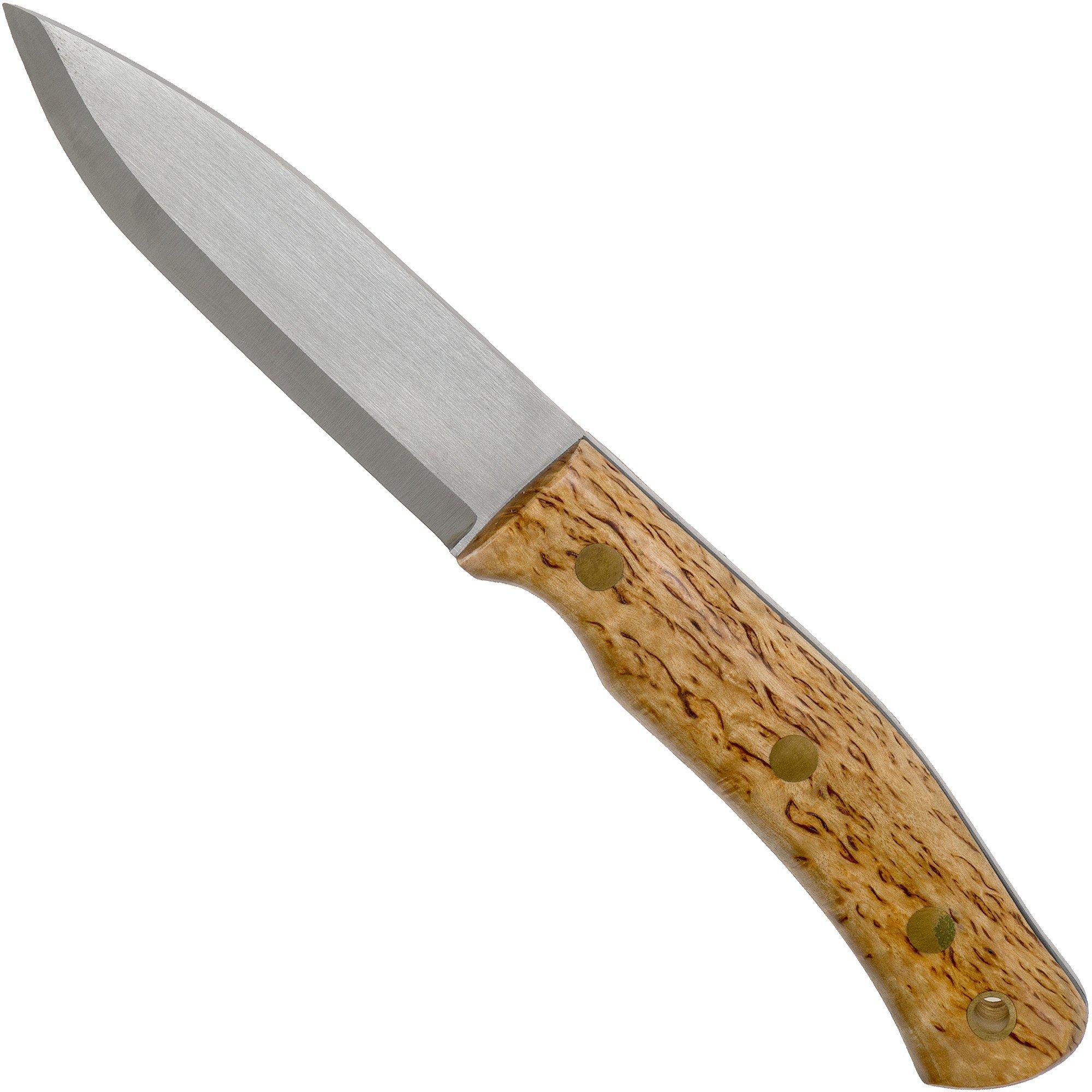 Casström No. 10 Swedish Forest Knife Curly Birch, K720 Scandi Grind ...