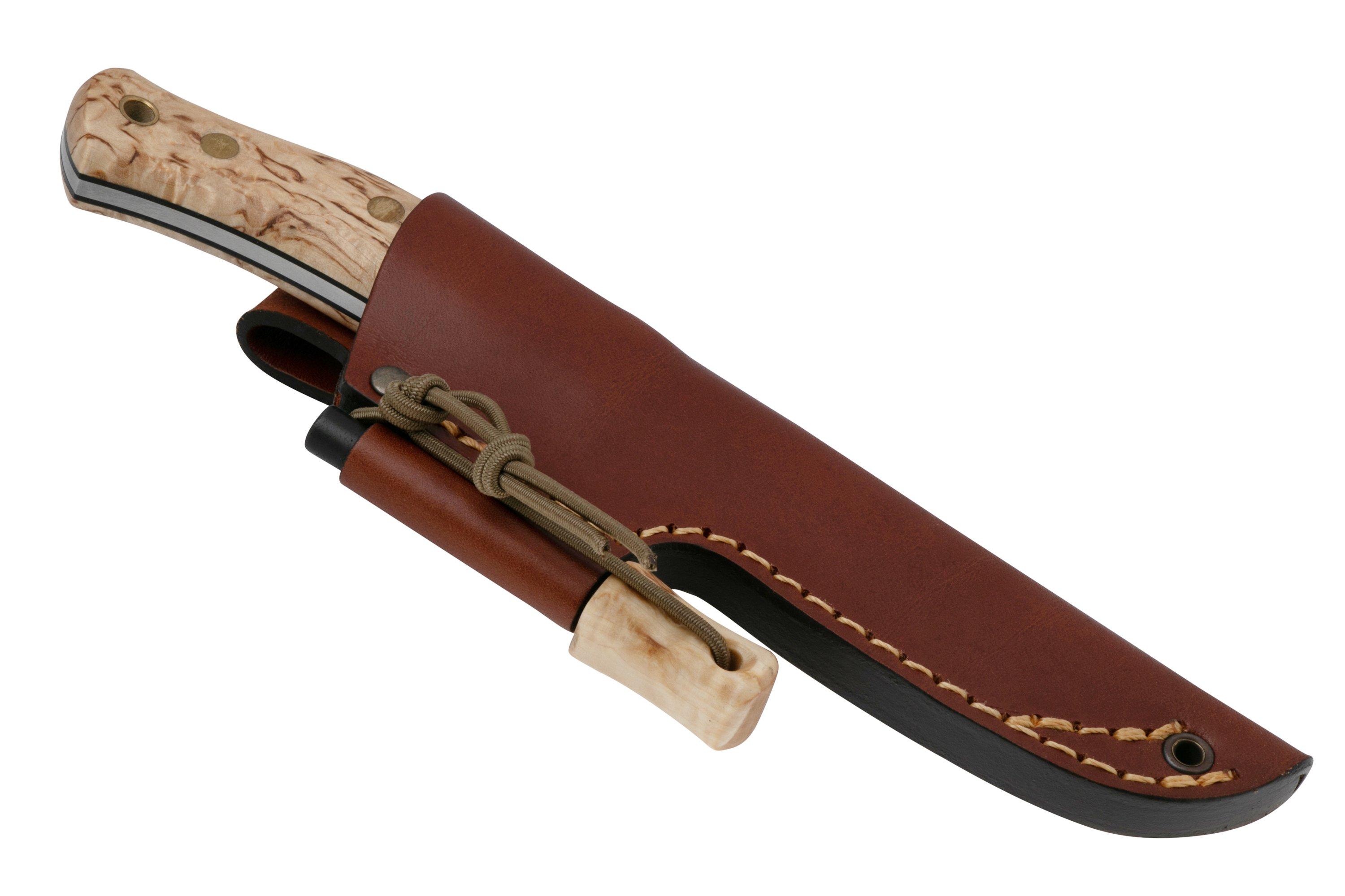 Casström No. 10 Swedish Forest Knife Curly Birch, K720 Scandi Grind ...