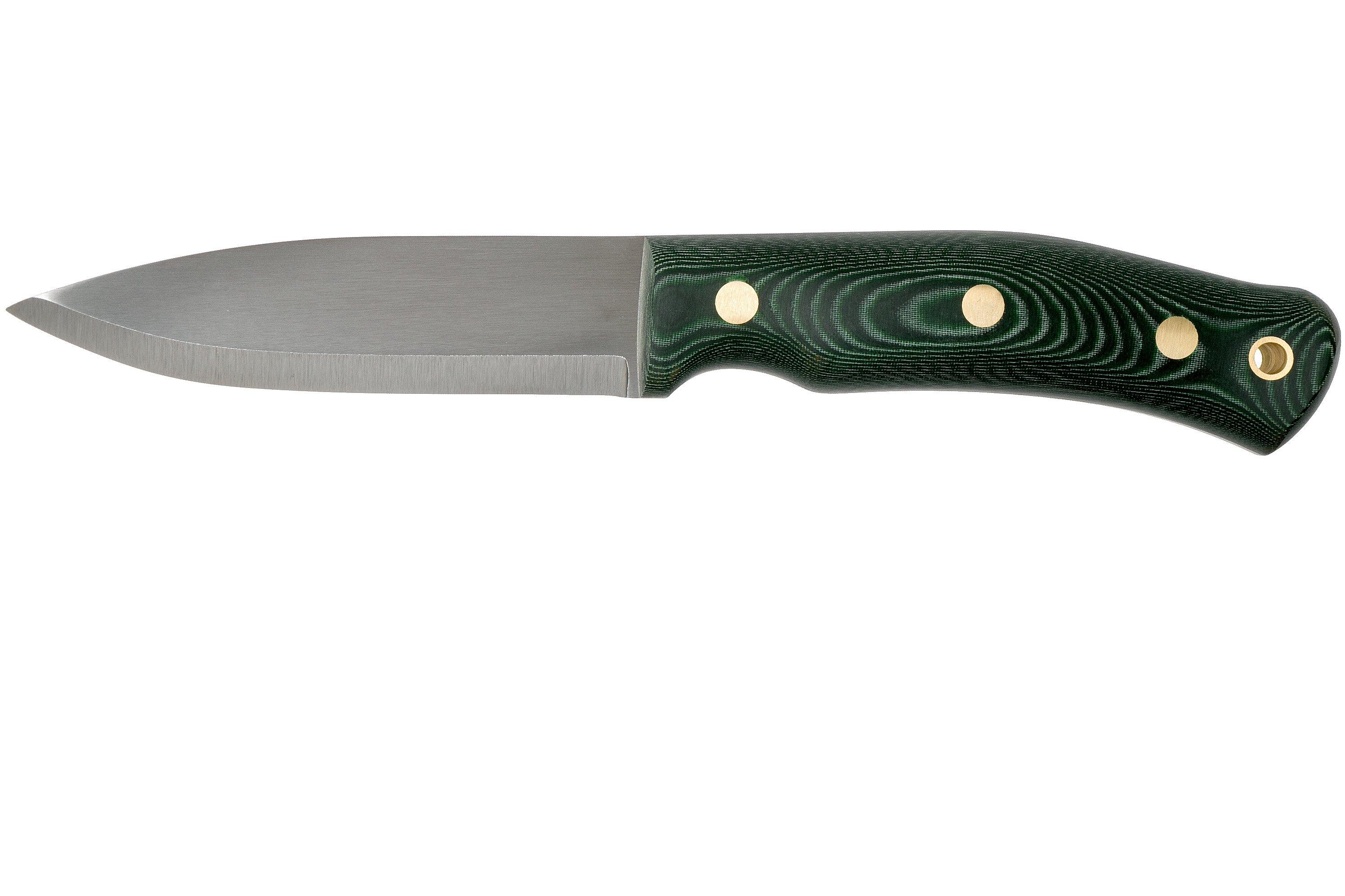 Casström No. 10 Swedish Forest Knife Green Micarta, 14C28N Scandi Grind ...