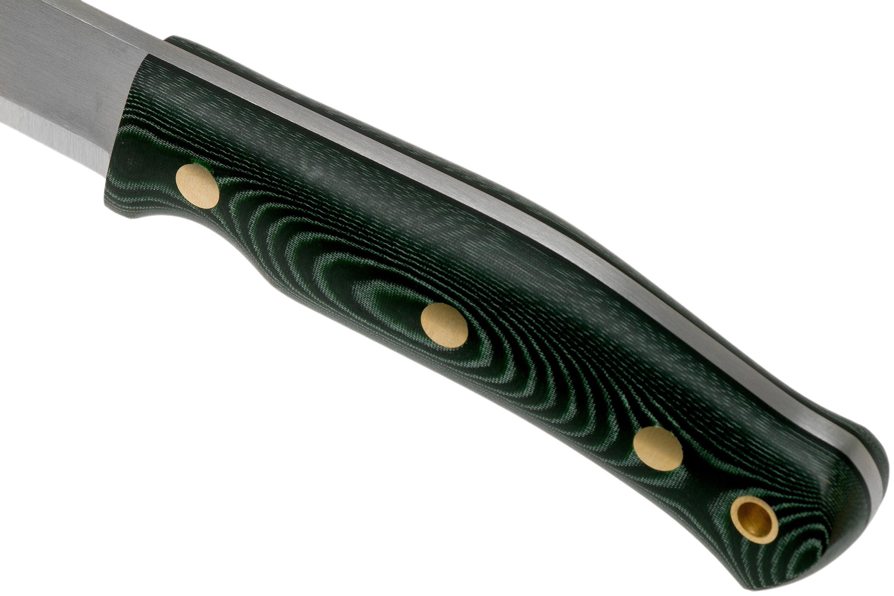 Casström No. 10 Swedish Forest Knife Green Micarta, 14C28N Scandi Grind ...