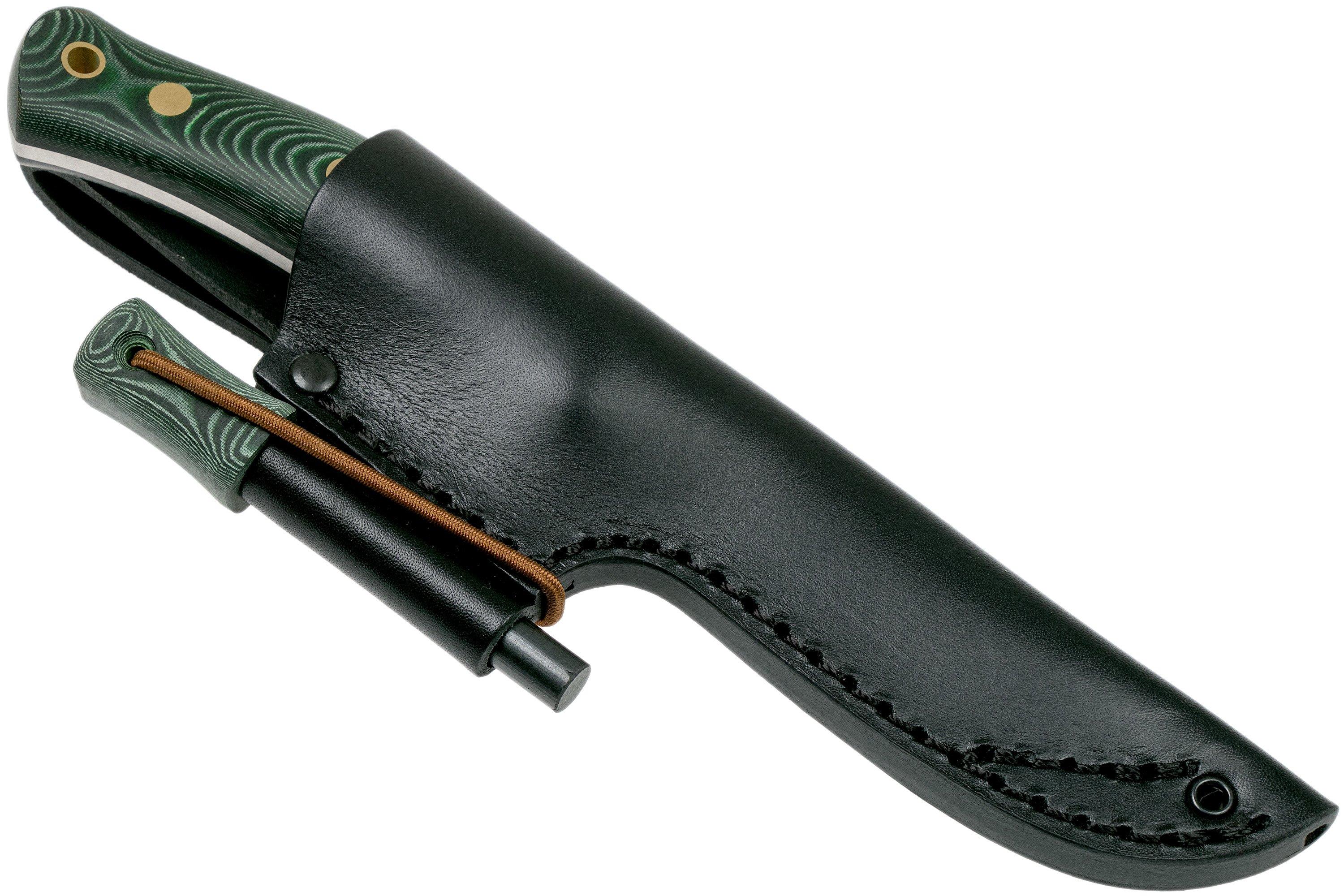 Casström No. 10 Swedish Forest Knife Green Micarta, 14C28N Scandi Grind ...