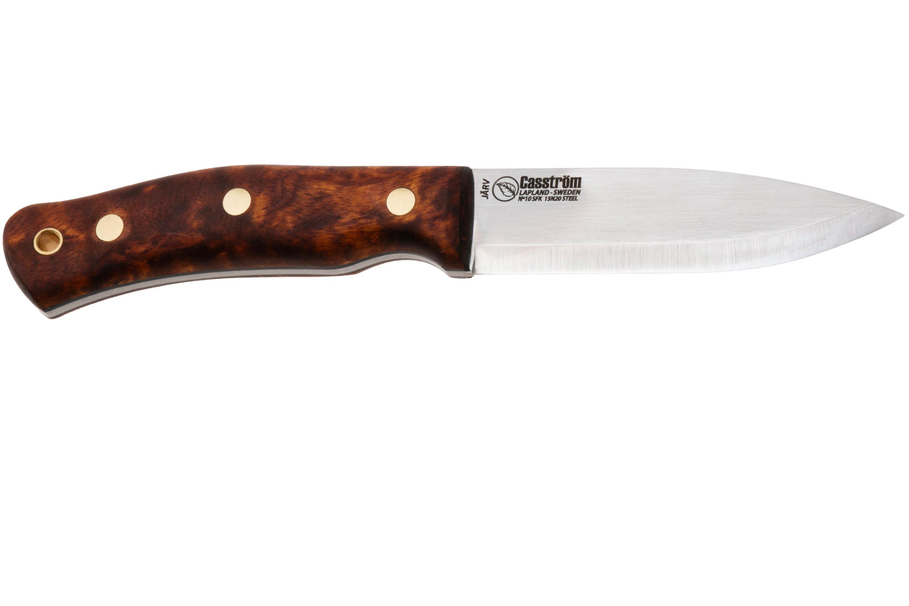 Casström No. 10 Swedish Forest Knife Järv 13170, Curly Birch Wood ...