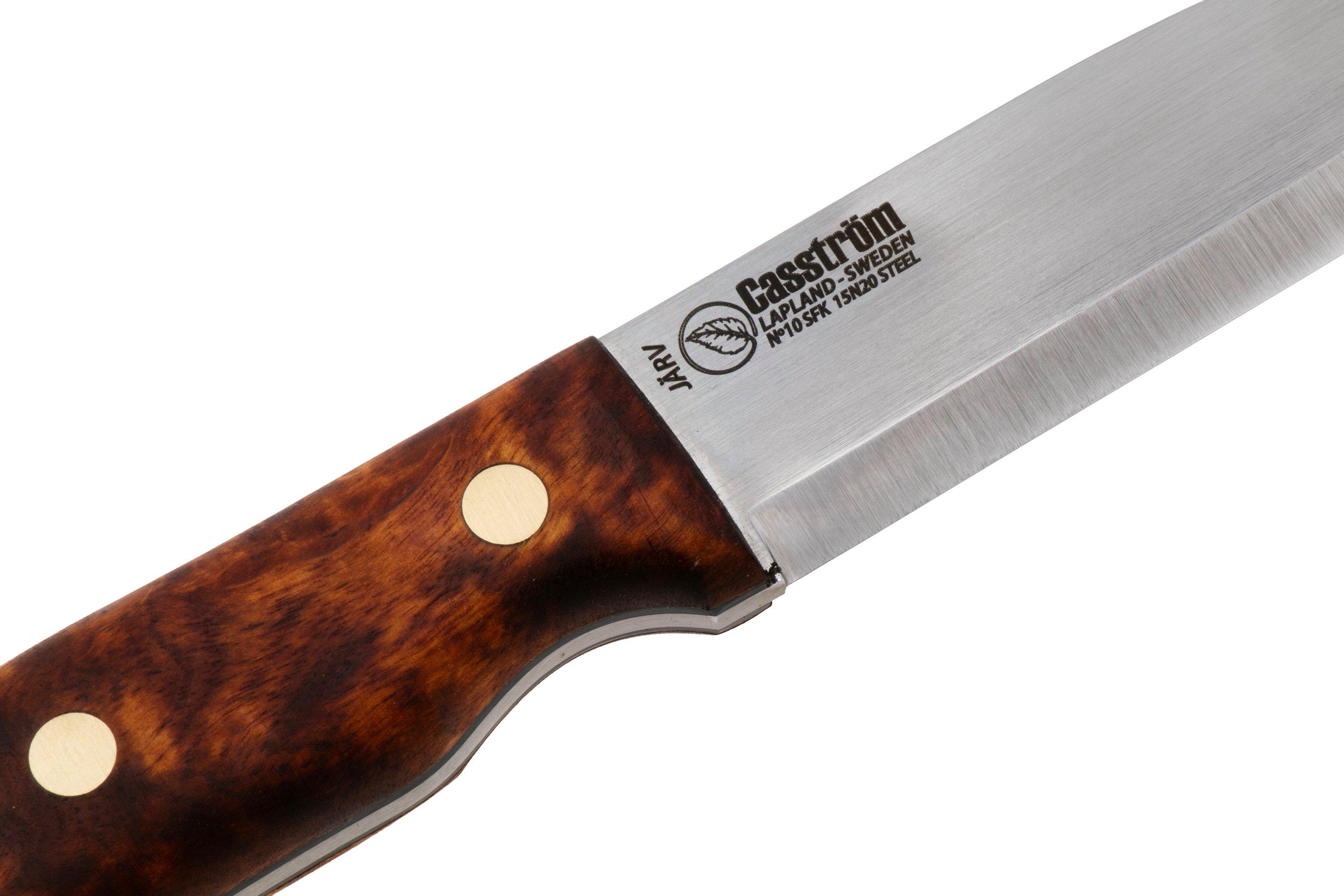 Casström No. 10 Swedish Forest Knife Järv 13170, Curly Birch Wood ...