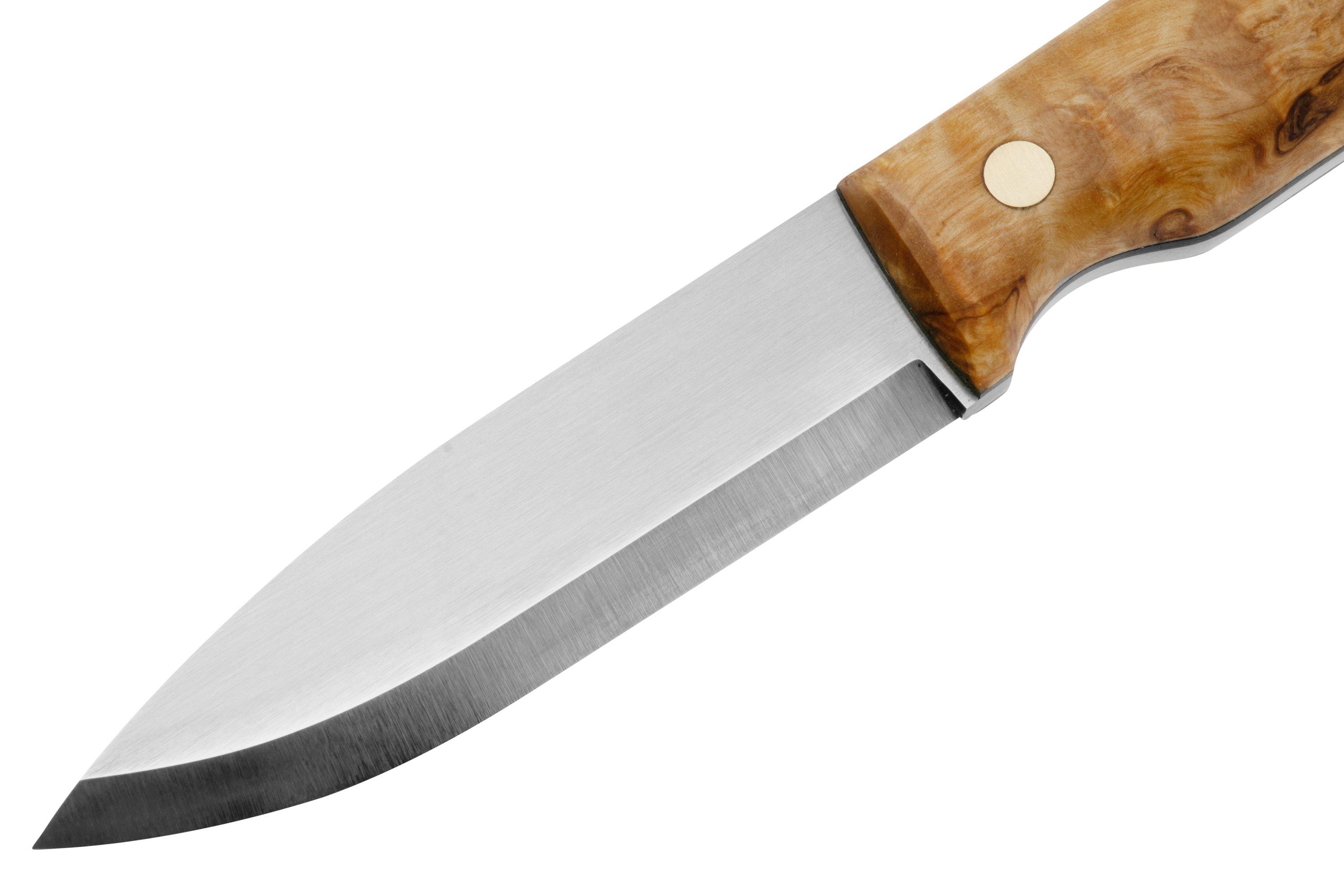 Casström No. 10 Swedish Forest Knife Scandi 14108, 14C28N Curly Birch ...
